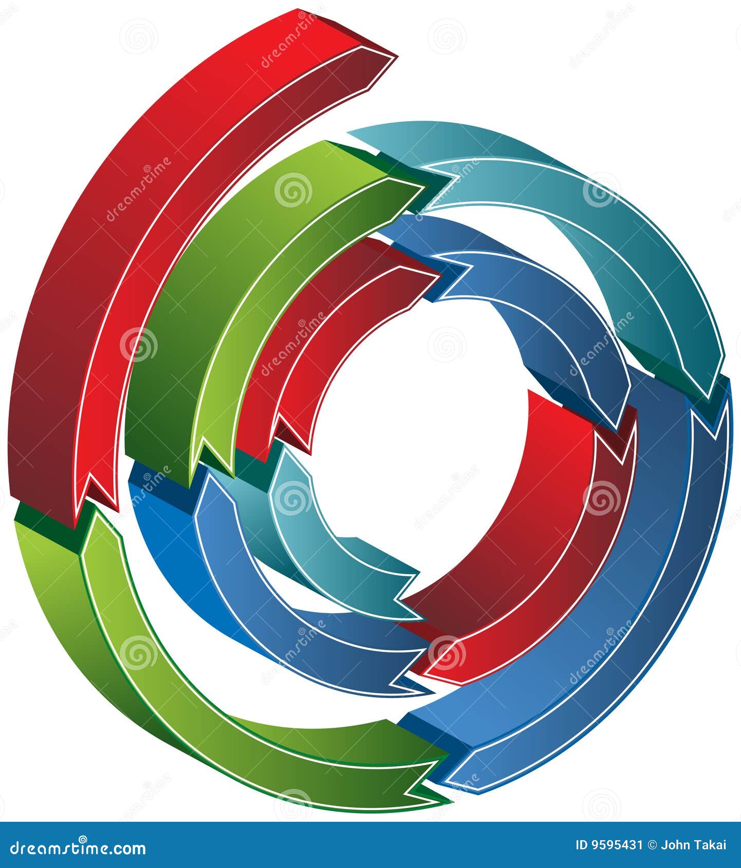 3d Coiled Arrows Vector Illustration | CartoonDealer.com #34604290