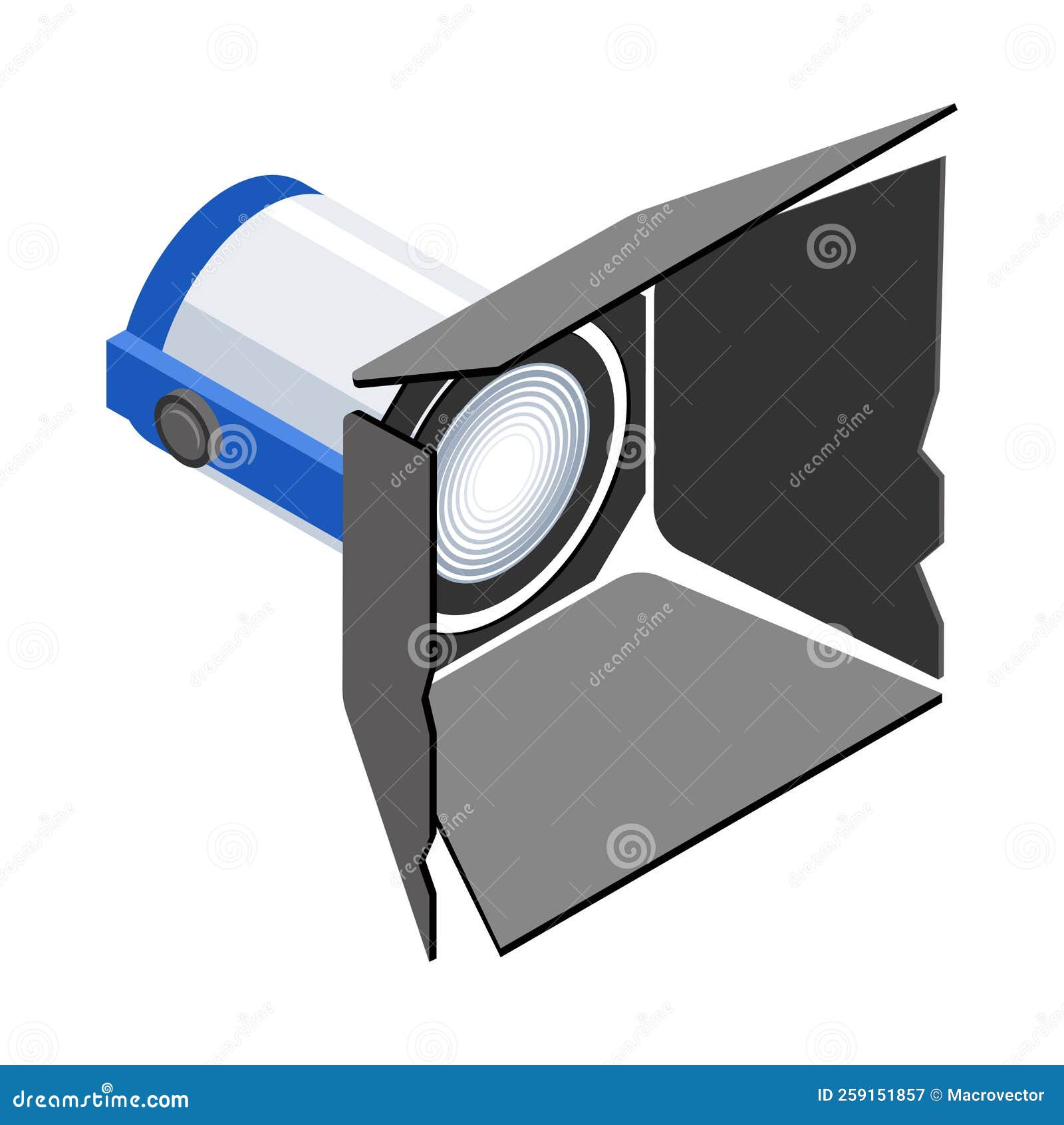Isometric Spotlight Beam, Flat Vector Illustration | CartoonDealer.com ...