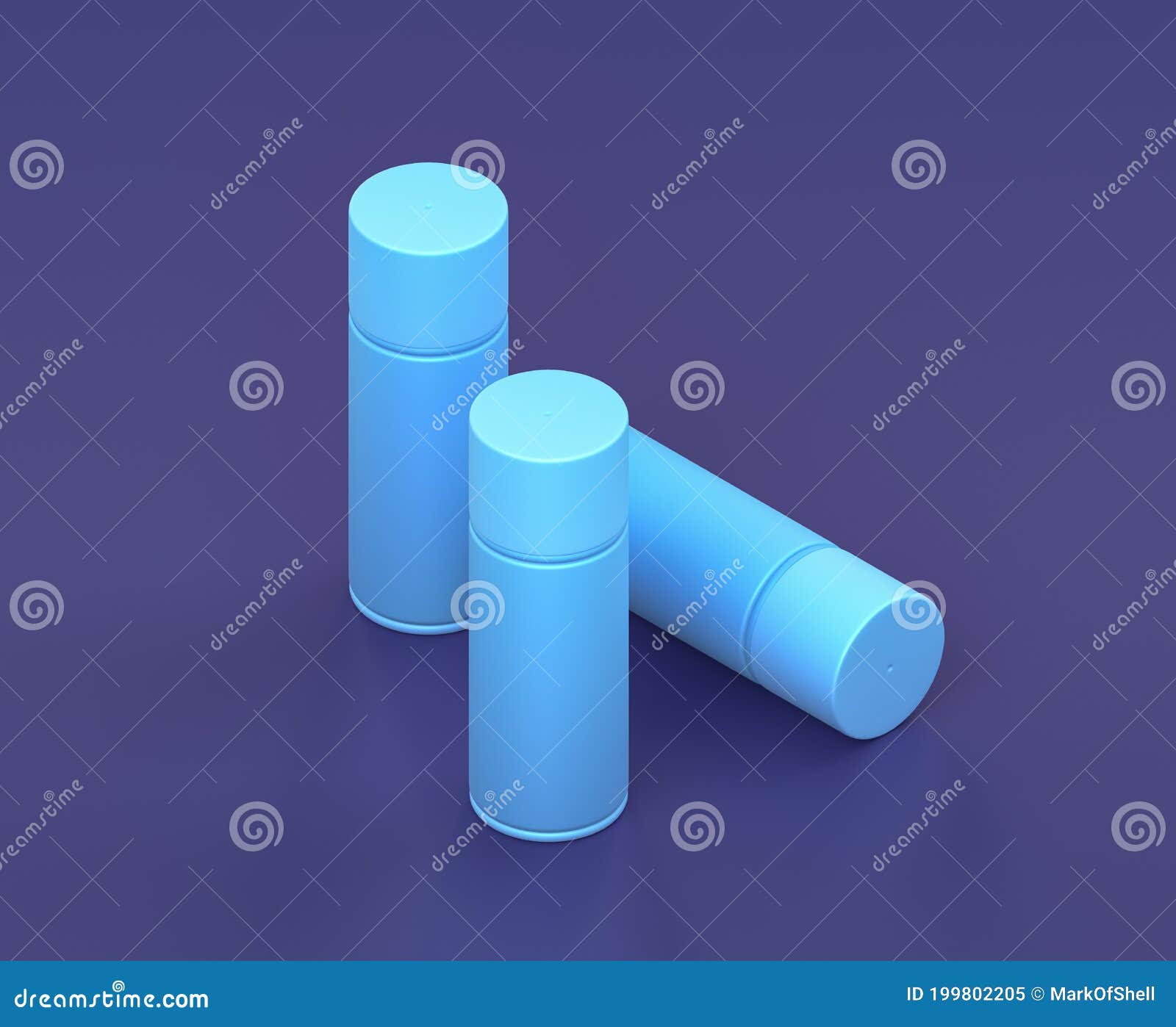 Isometric Spraypaint, Paint Spray Can on Blue Background, Single Color ...