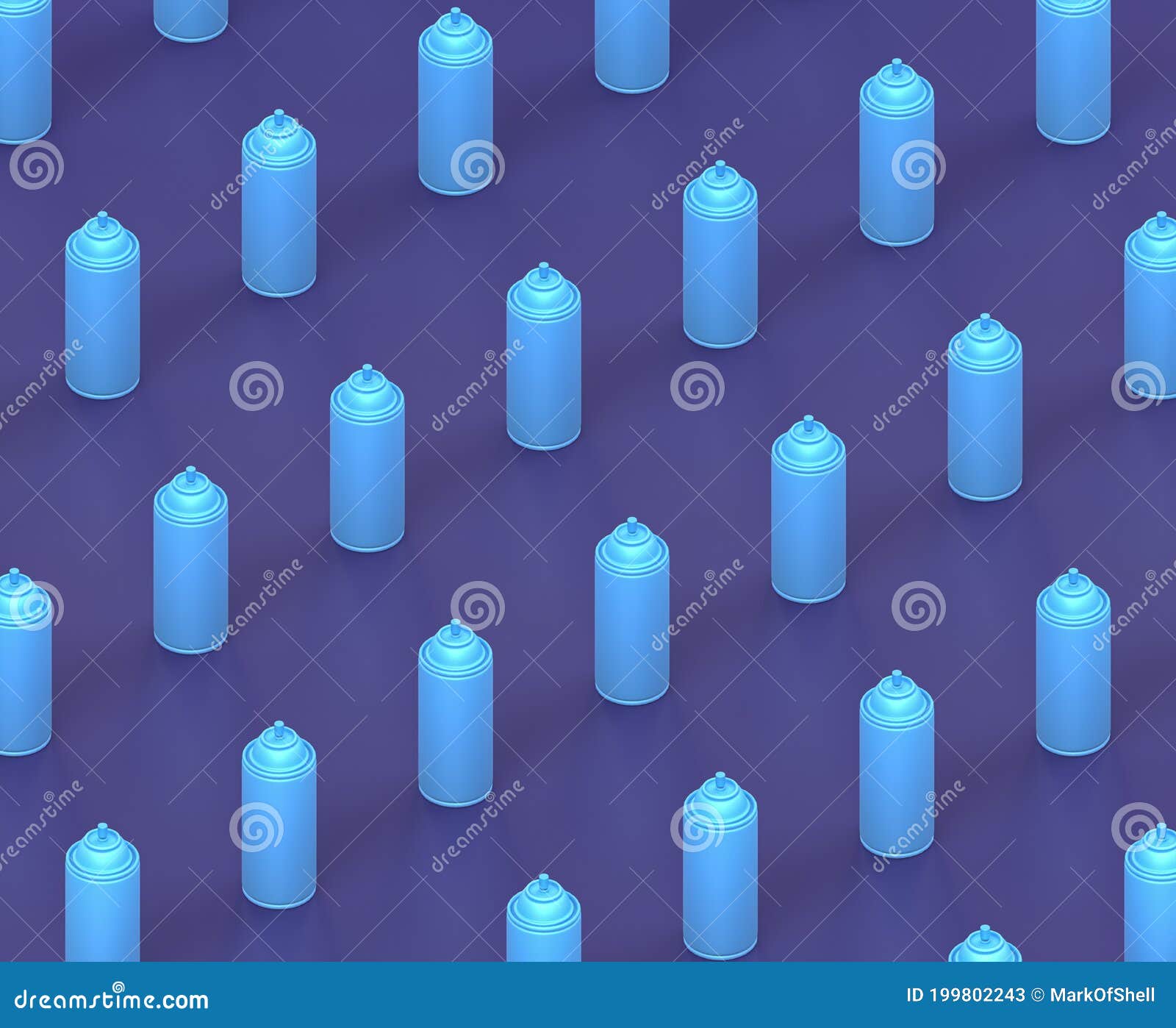Isometric Spraypaint, Paint Spray Can On Blue Background, Single Color ...