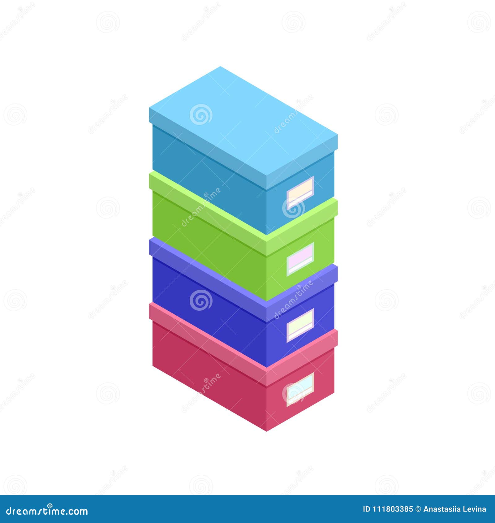 Isometric paper box icon stock vector. Illustration of group - 111803385