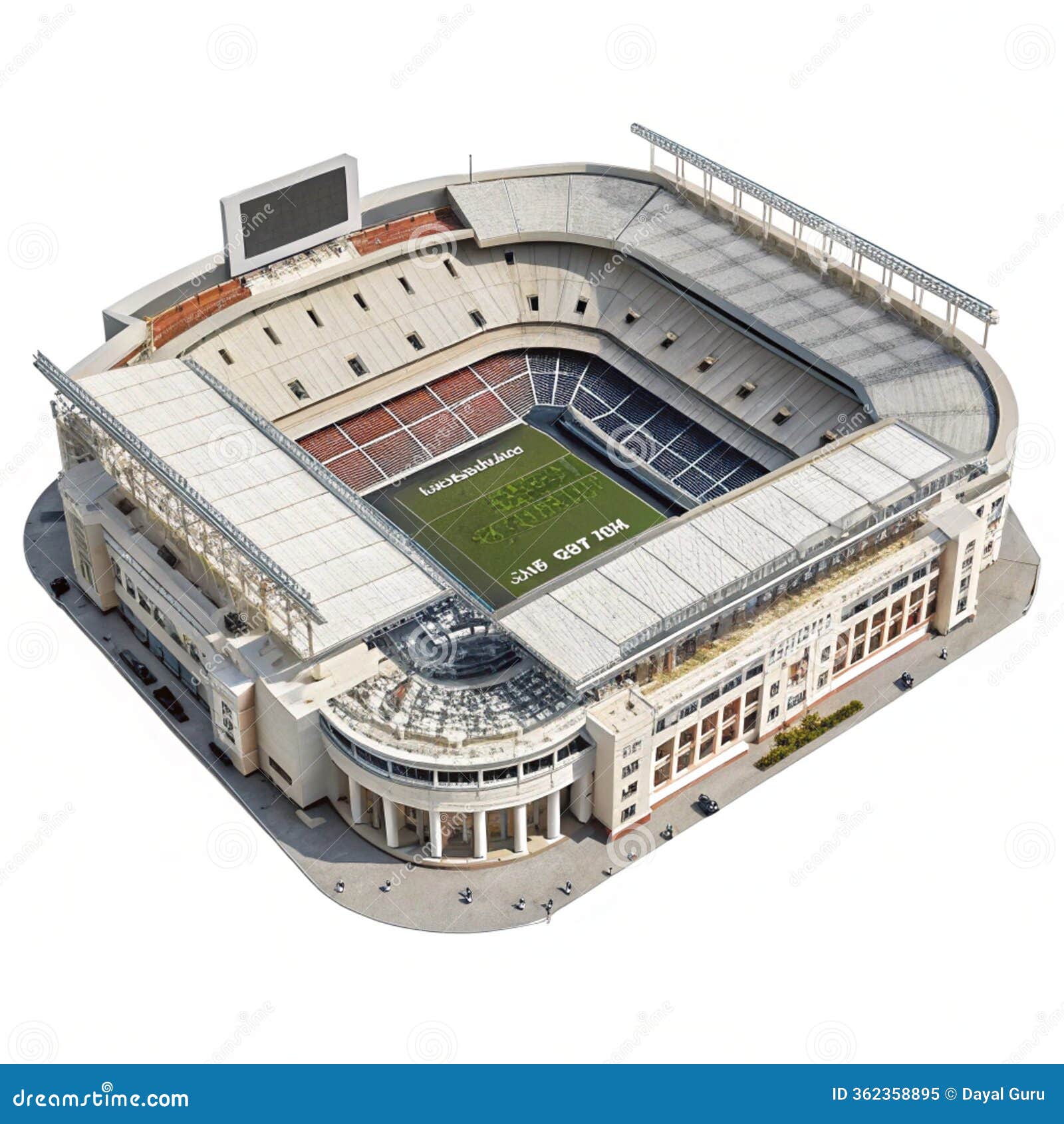 Isometric Stadium Isolated on White Background Stock Illustration ...