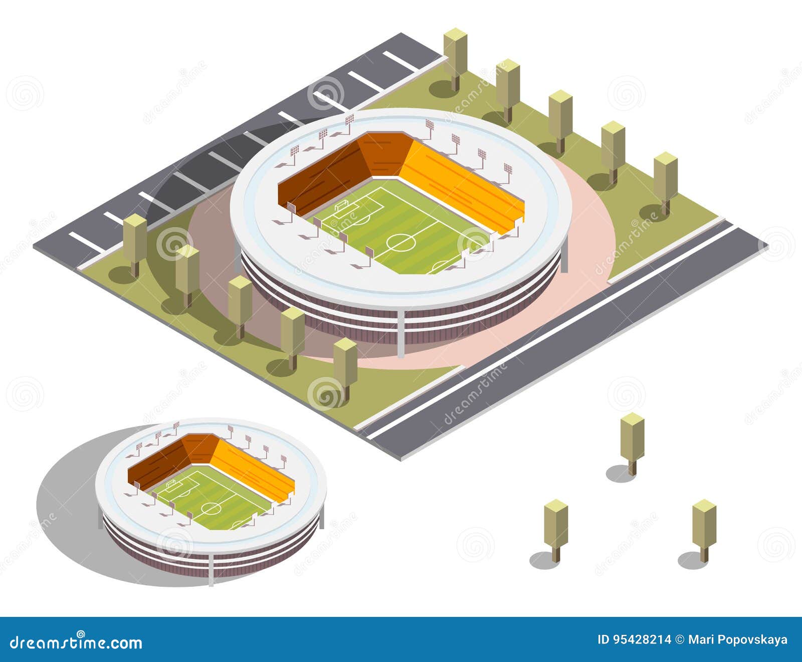 Isometric Stadium Vector. Isometric Series Stock Vector - Illustration ...