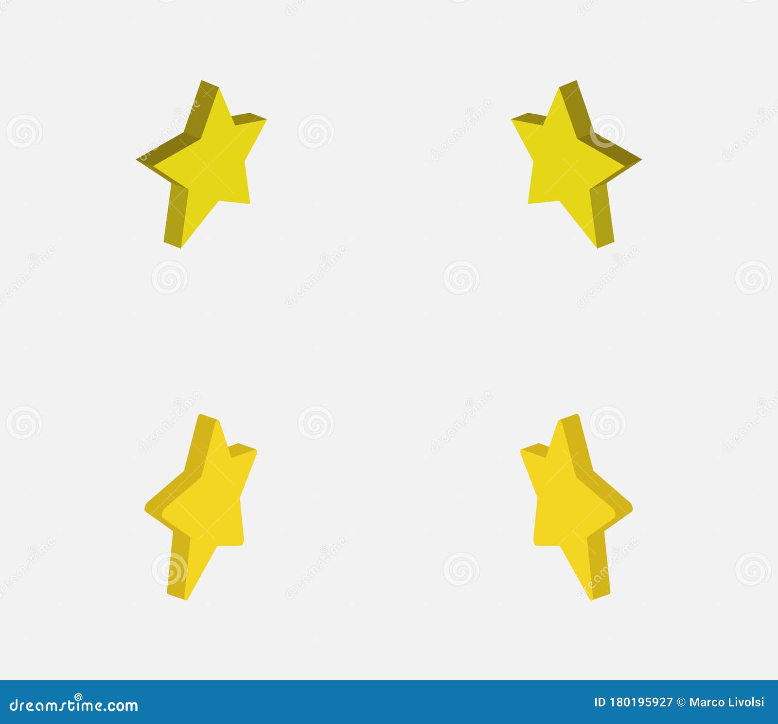 Isometric Star Icon Illustrated in Vector on a White Background Stock ...