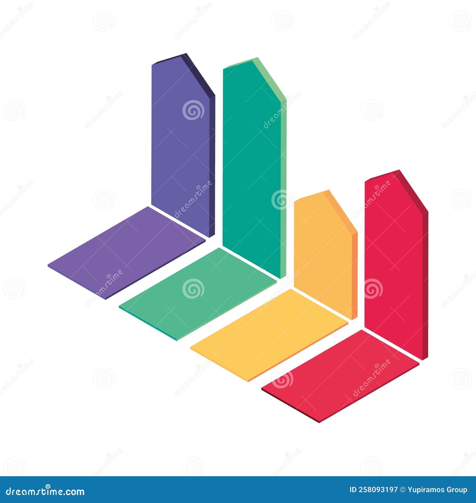 Isometric Statistics Arrows Stock Vector - Illustration of online ...