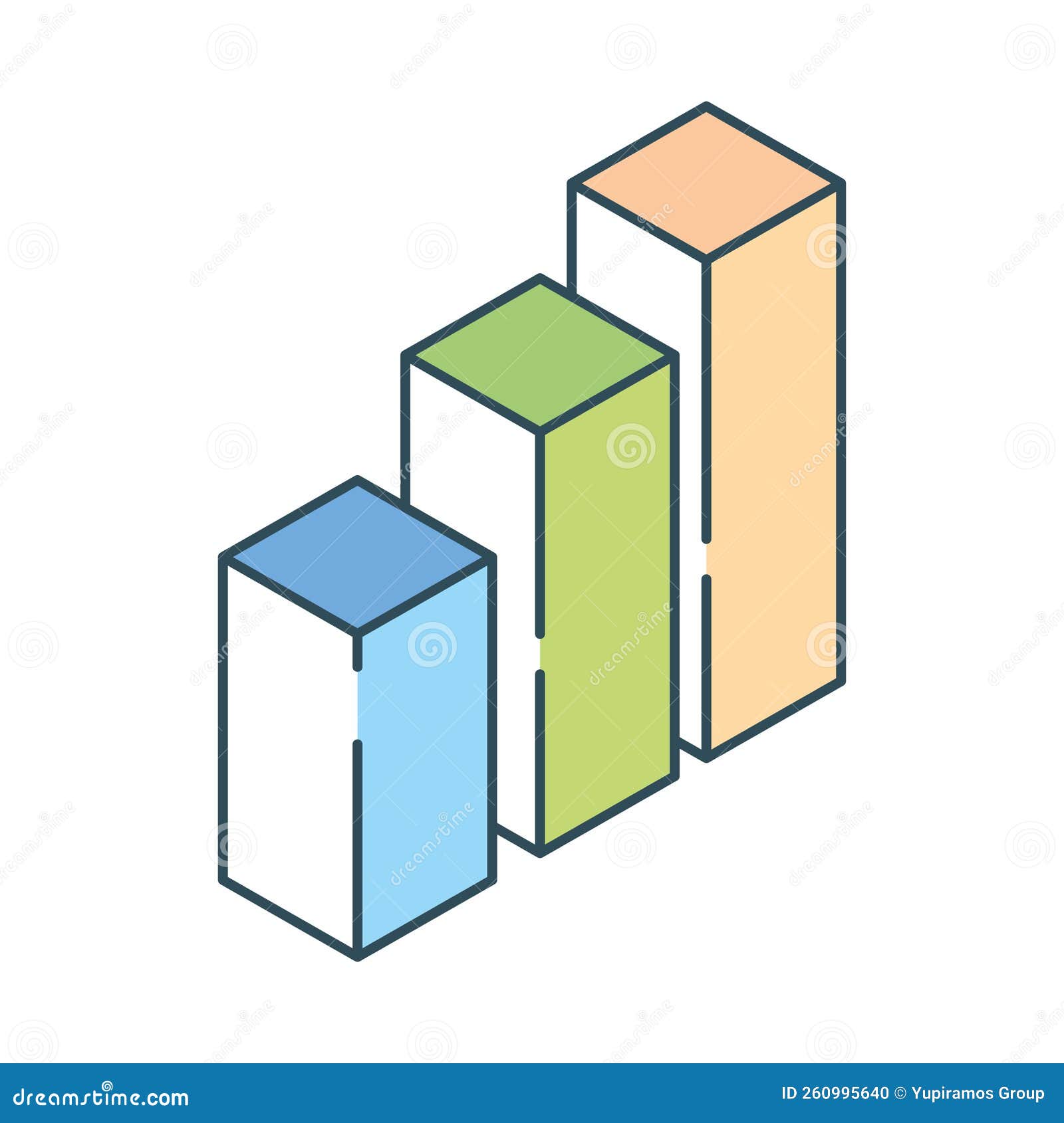 Isometric statistics chart stock vector. Illustration of isolated ...
