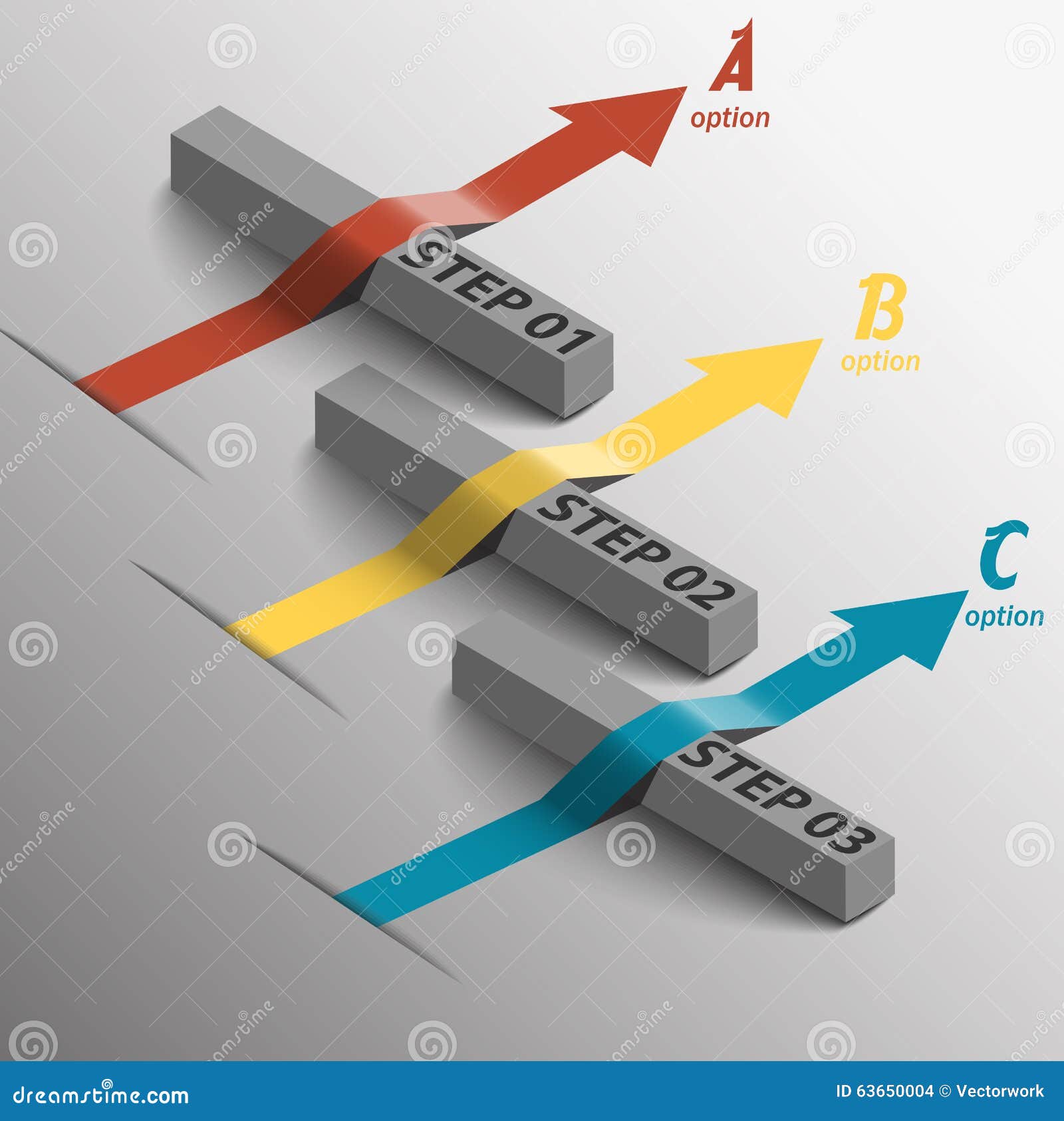 Isometric Step Infographic. 3D Volume Figures For Business Presentation ...