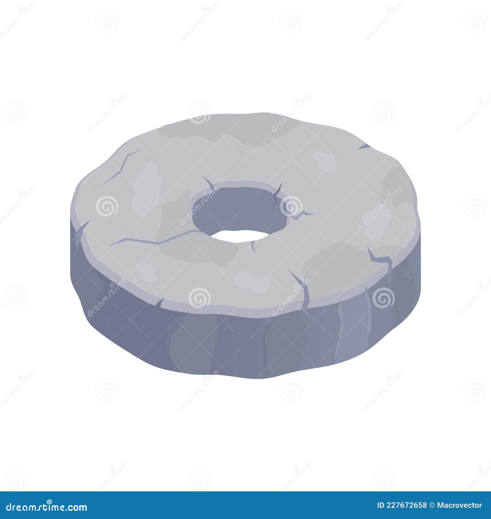 Isometric Stone Wheel stock vector. Illustration of clipart - 227672658