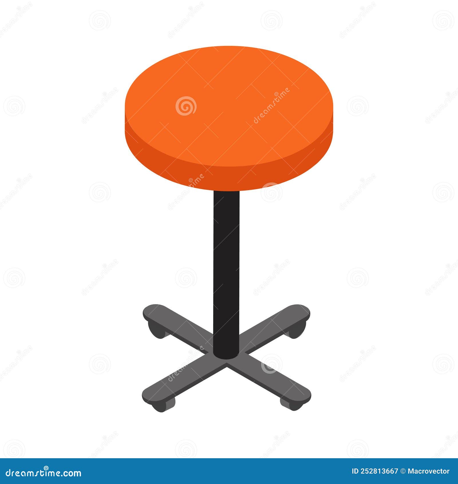 Isometric Stool Illustration Stock Vector - Illustration of house ...