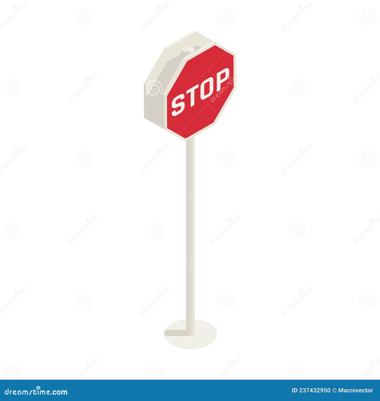 Isometric Stop Sign Composition Stock Vector - Illustration of speed ...