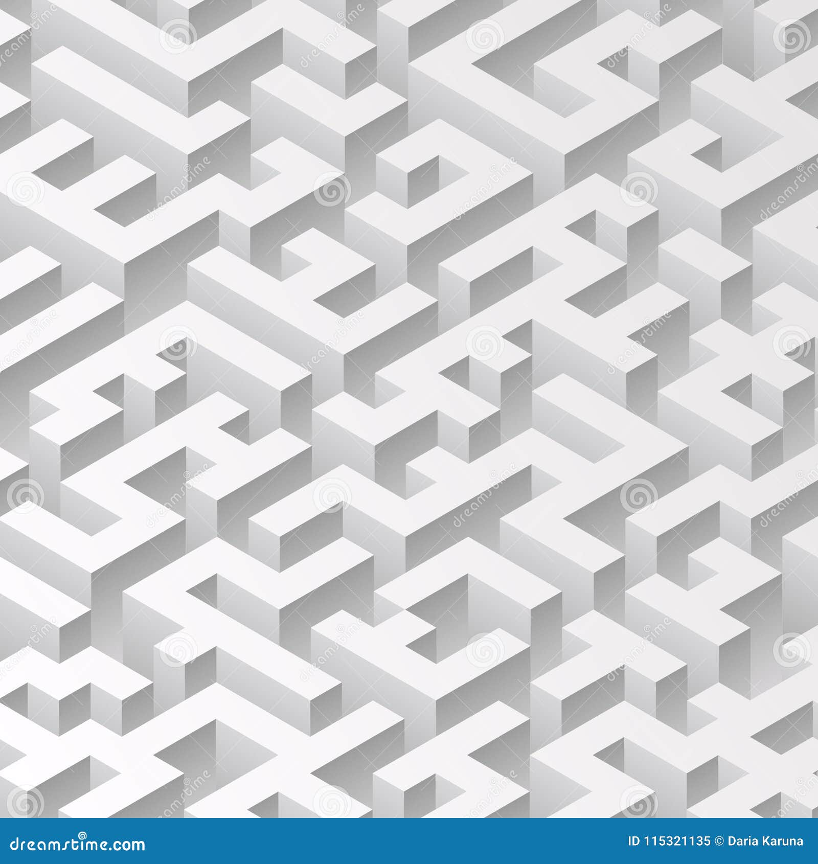 Isometric Structure. Optical Illusion of Volume Stock Vector ...