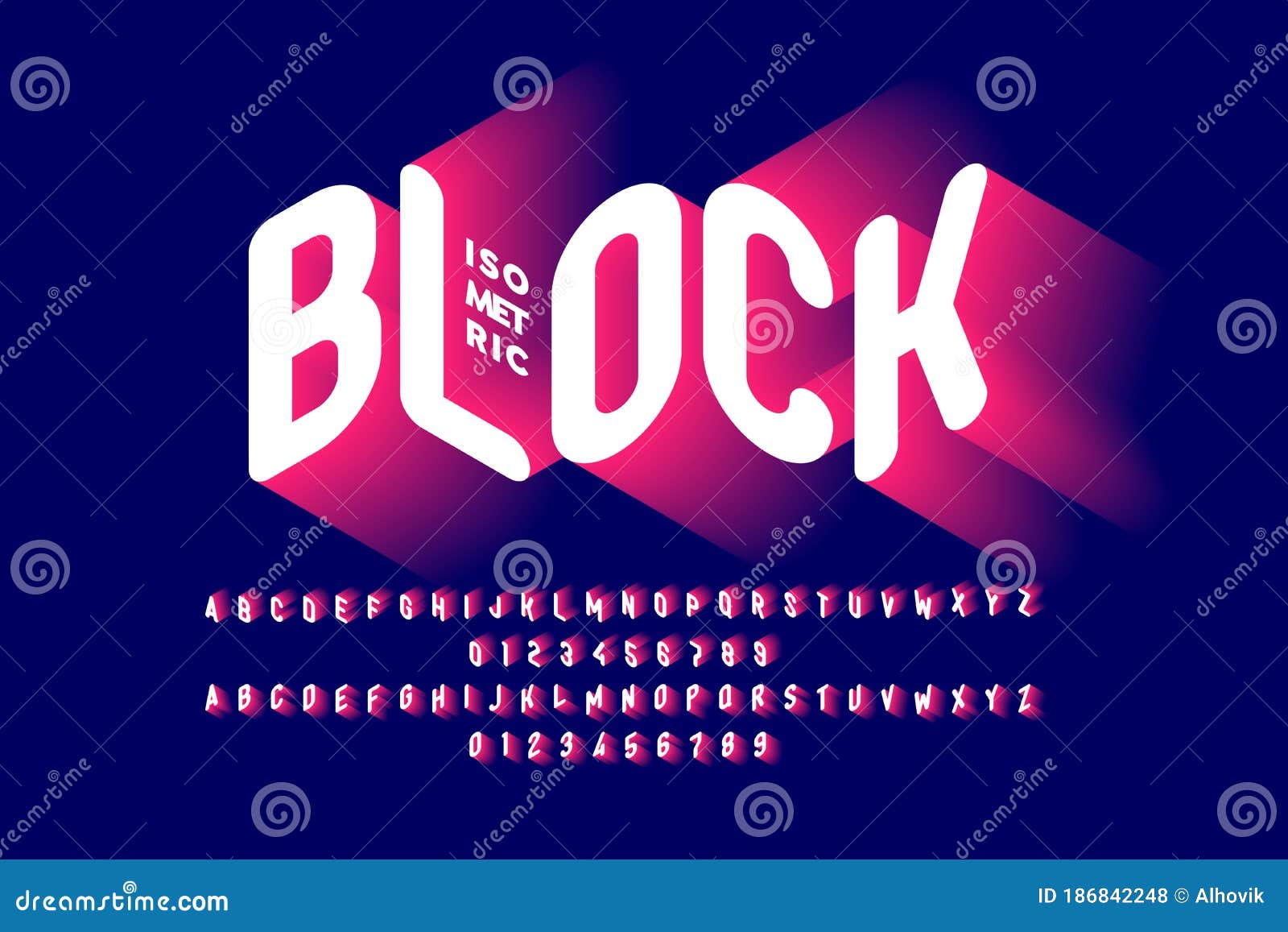 Isometric style font stock vector. Illustration of pixel - 186842248