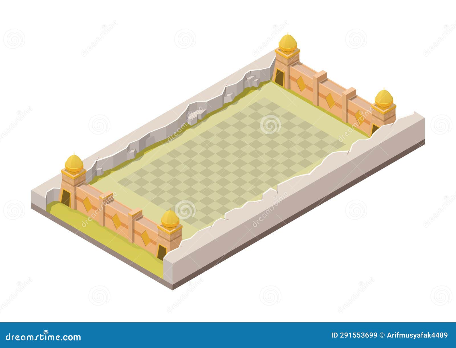 Isometric Style Mobile Game Rush Arena Stock Illustration ...