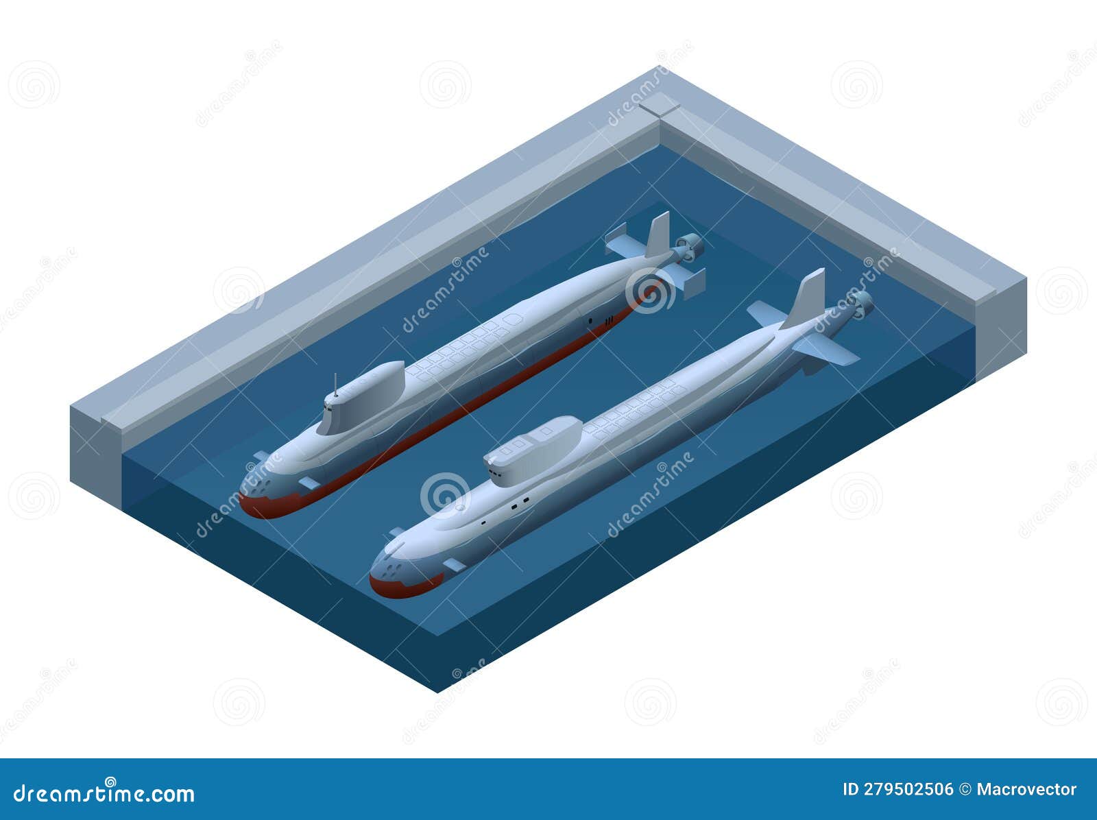 Submarines In Atlantic Ocean 2nd World War Stock Image | CartoonDealer ...