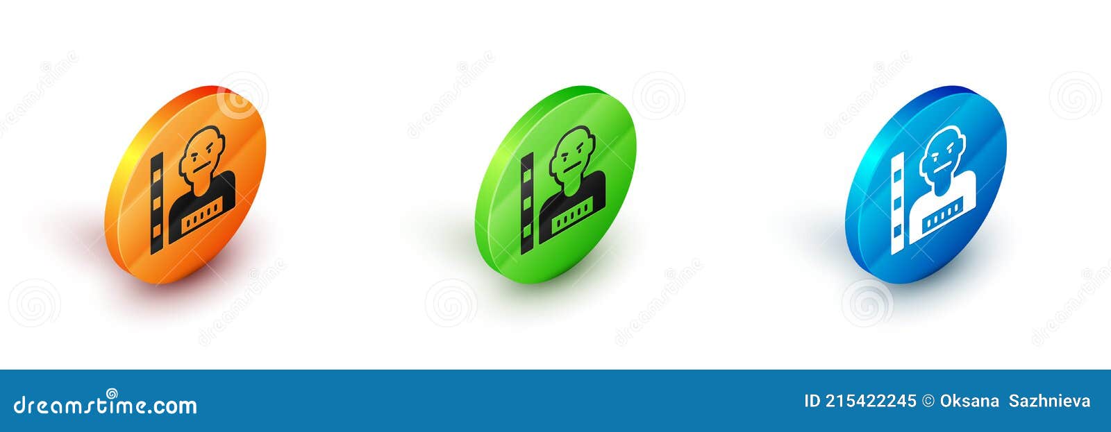 Isometric Suspect Criminal Icon Isolated on White Background. the ...