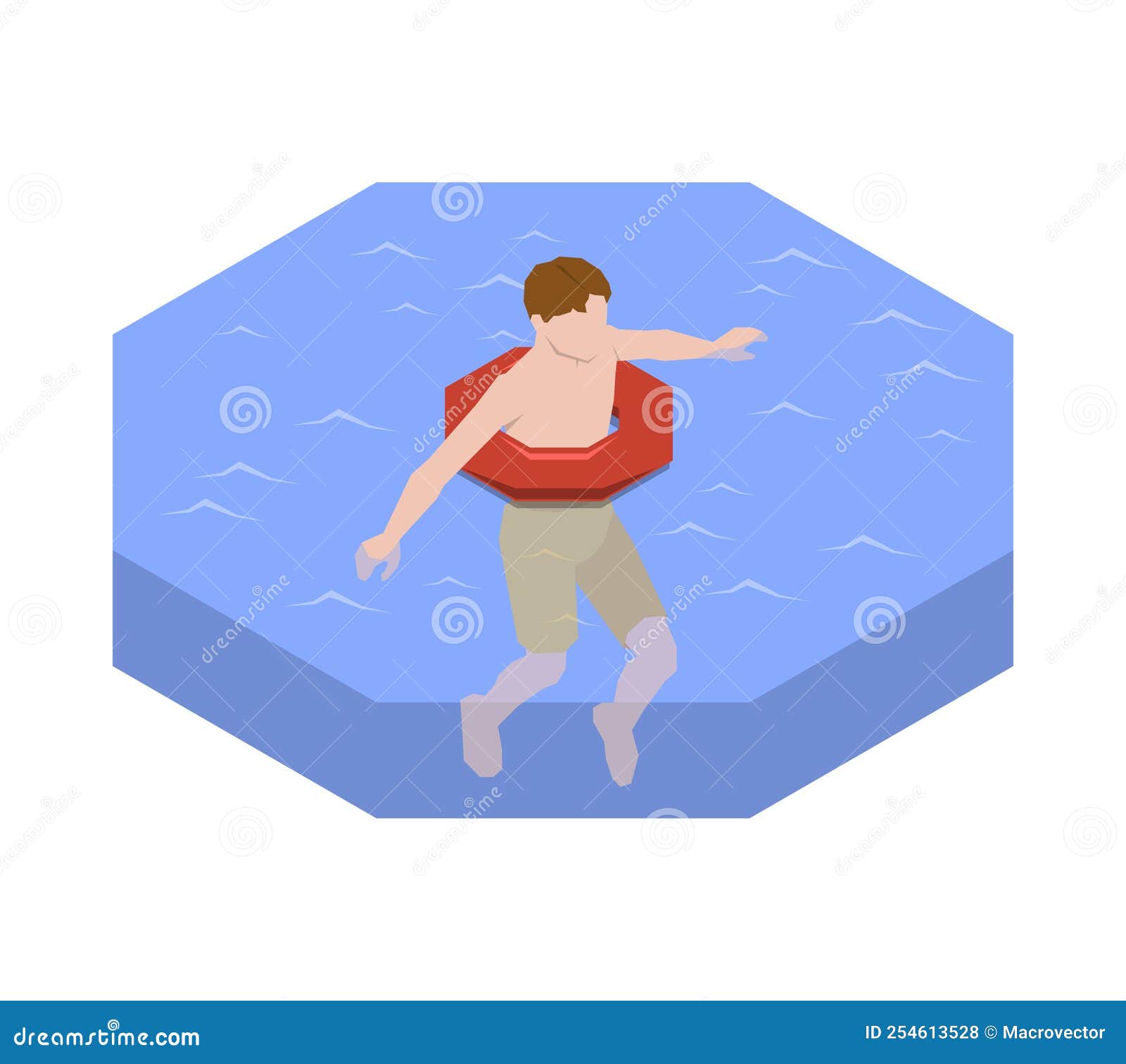 Isometric Swimming Illustration Stock Illustration - Illustration of ...