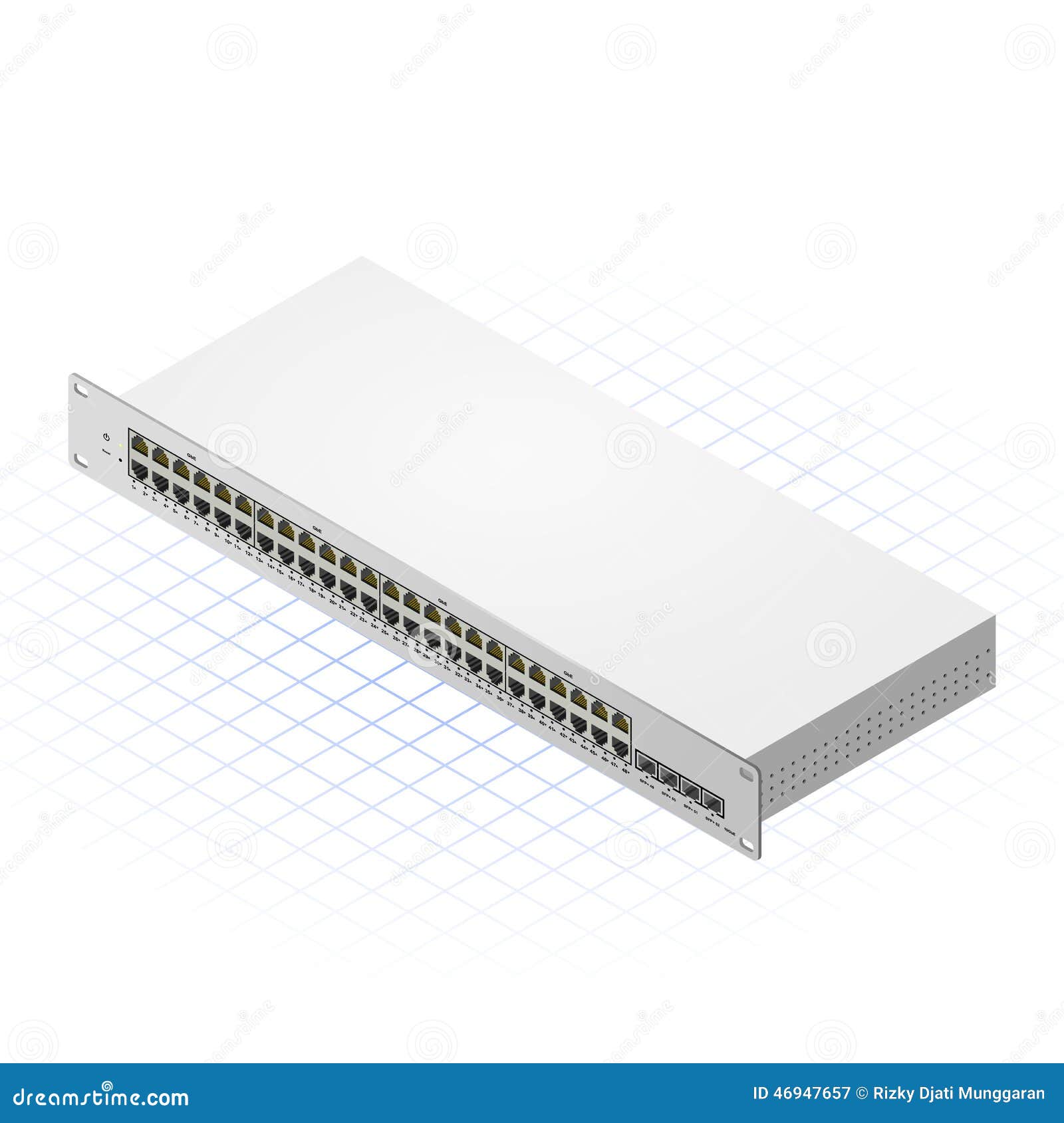 Isometric Switch with SFP Ports Vector Illustration Stock Vector ...