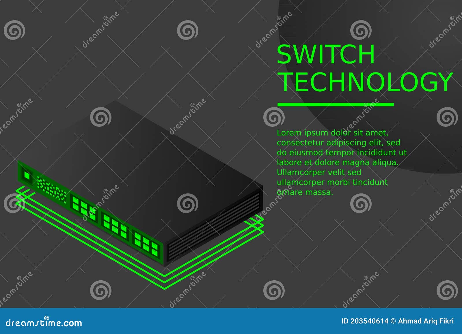 Set Isometric Switch In Electronic Circuit, Inductor And Electrical ...
