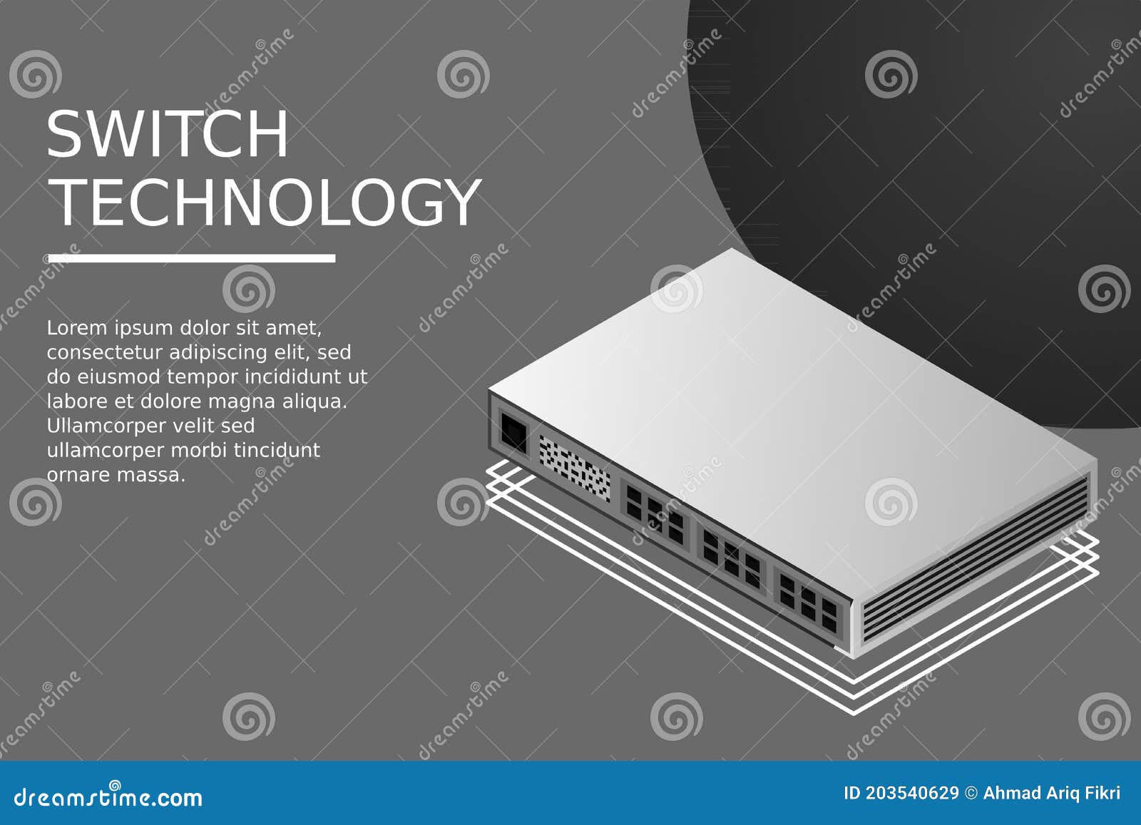 Isometric Switch with Up Link Port Stock Vector - Illustration of ...