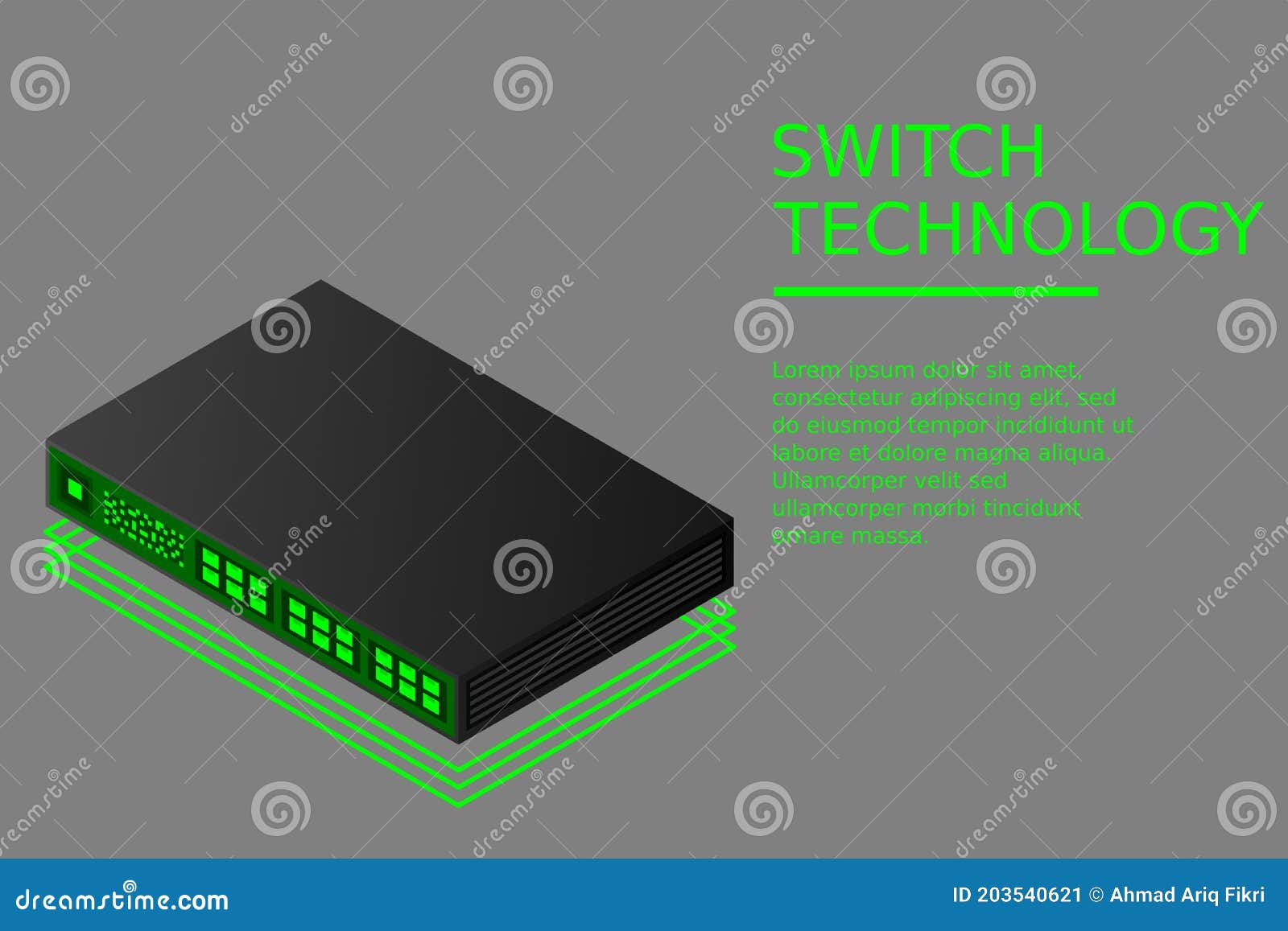 Set Isometric Switch In Electronic Circuit, Inductor And Electrical ...