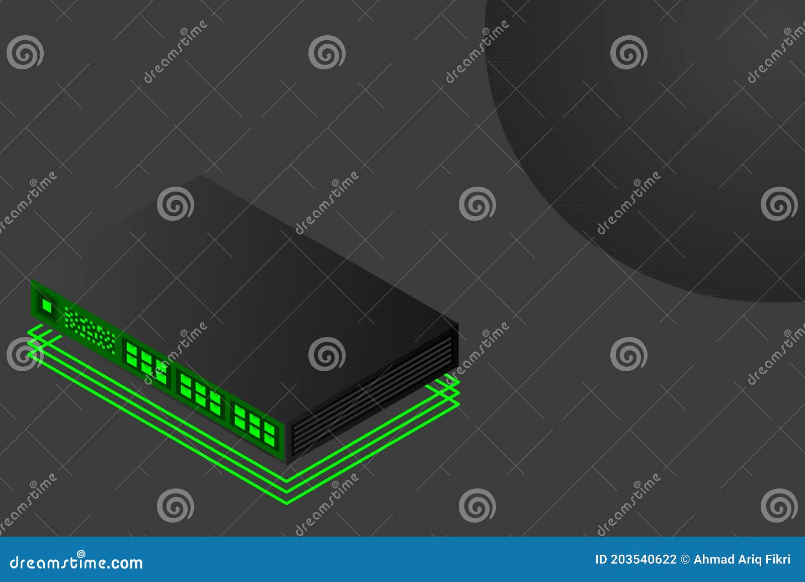 Isometric Switch 24 Ports With 2 Uplink Ports Vector Illustration ...