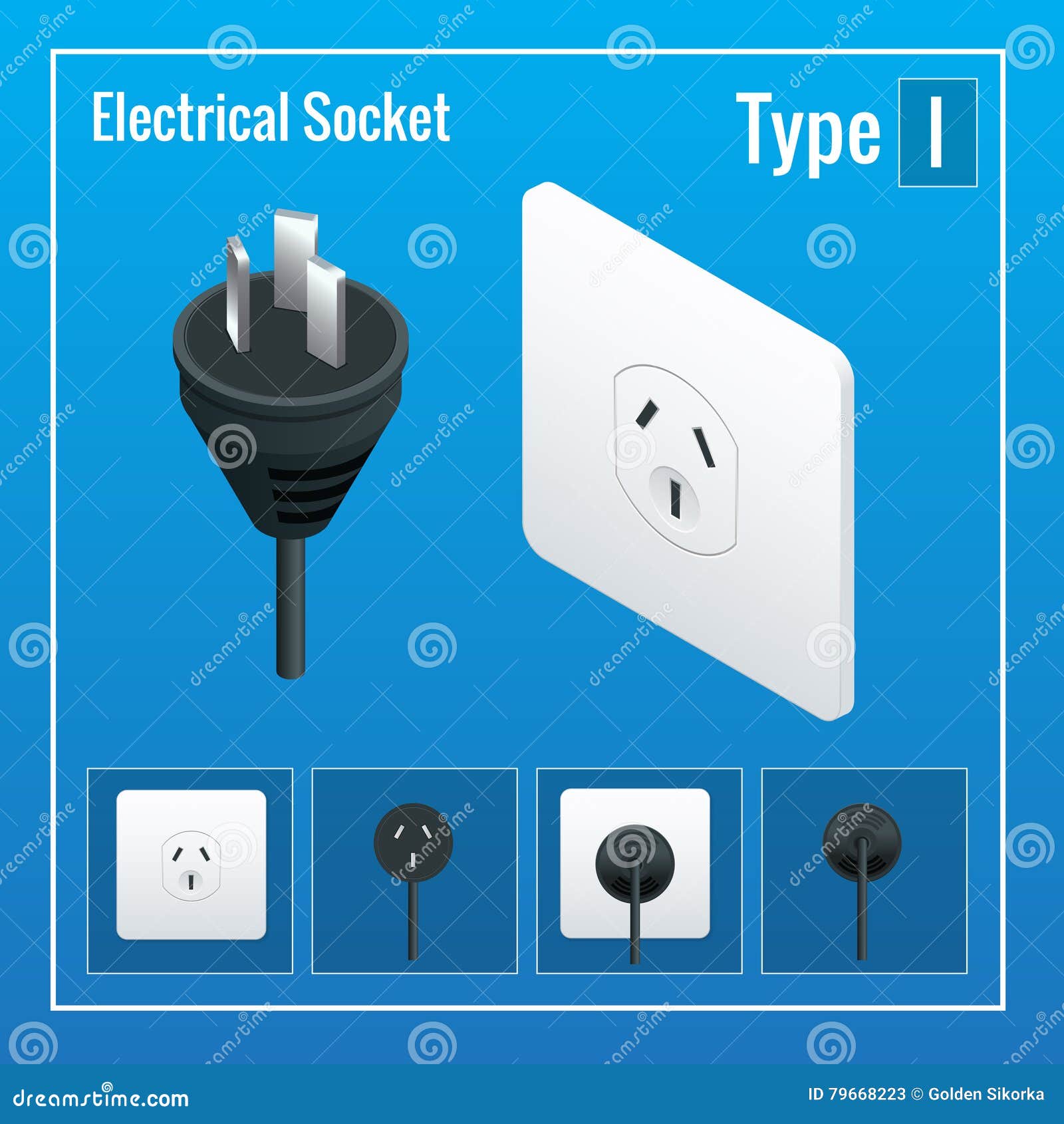 Isometric Switches and Sockets Set. Type I Stock Vector - Illustration ...