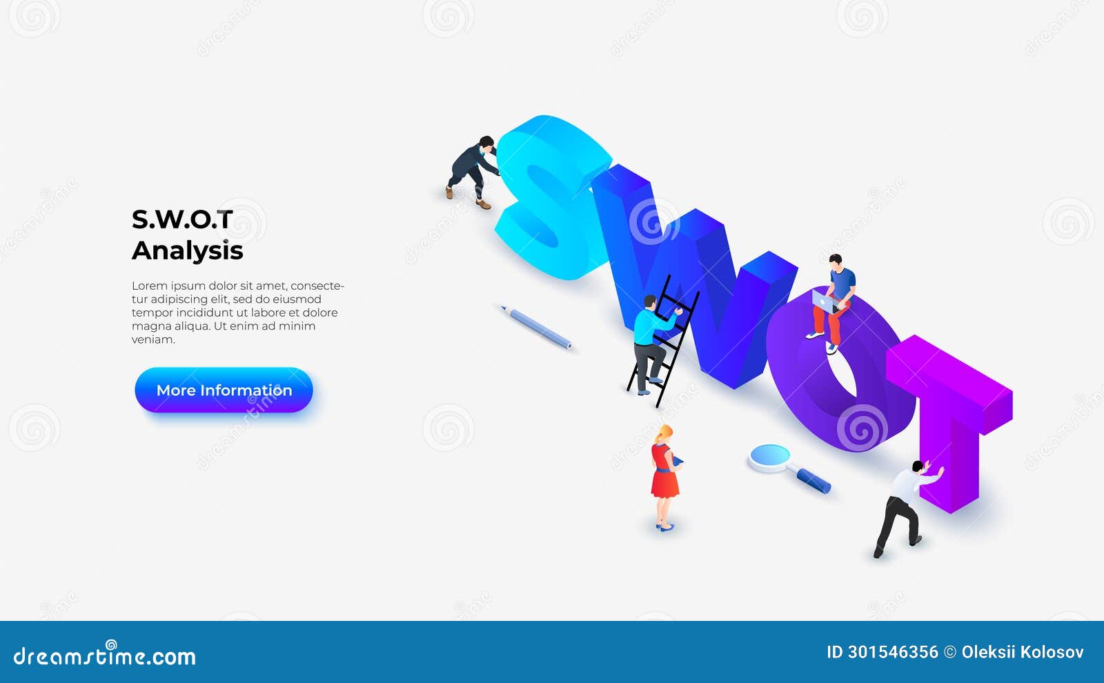 Strength Weakness Analysis SWOT In Business Thinking Cartoon Vector ...