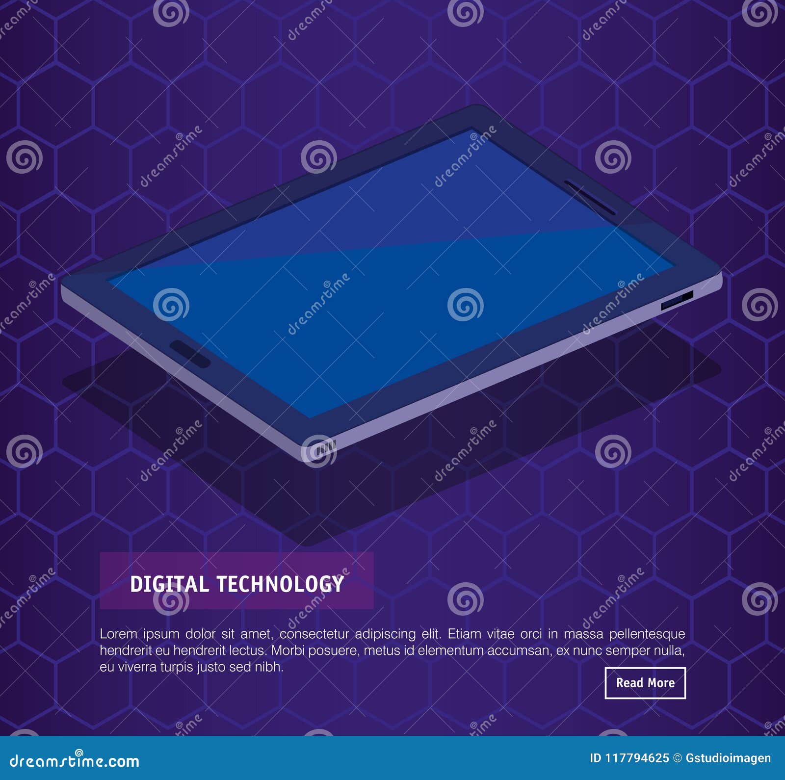 Isometric Tablet Digital Technology Stock Vector - Illustration of ...