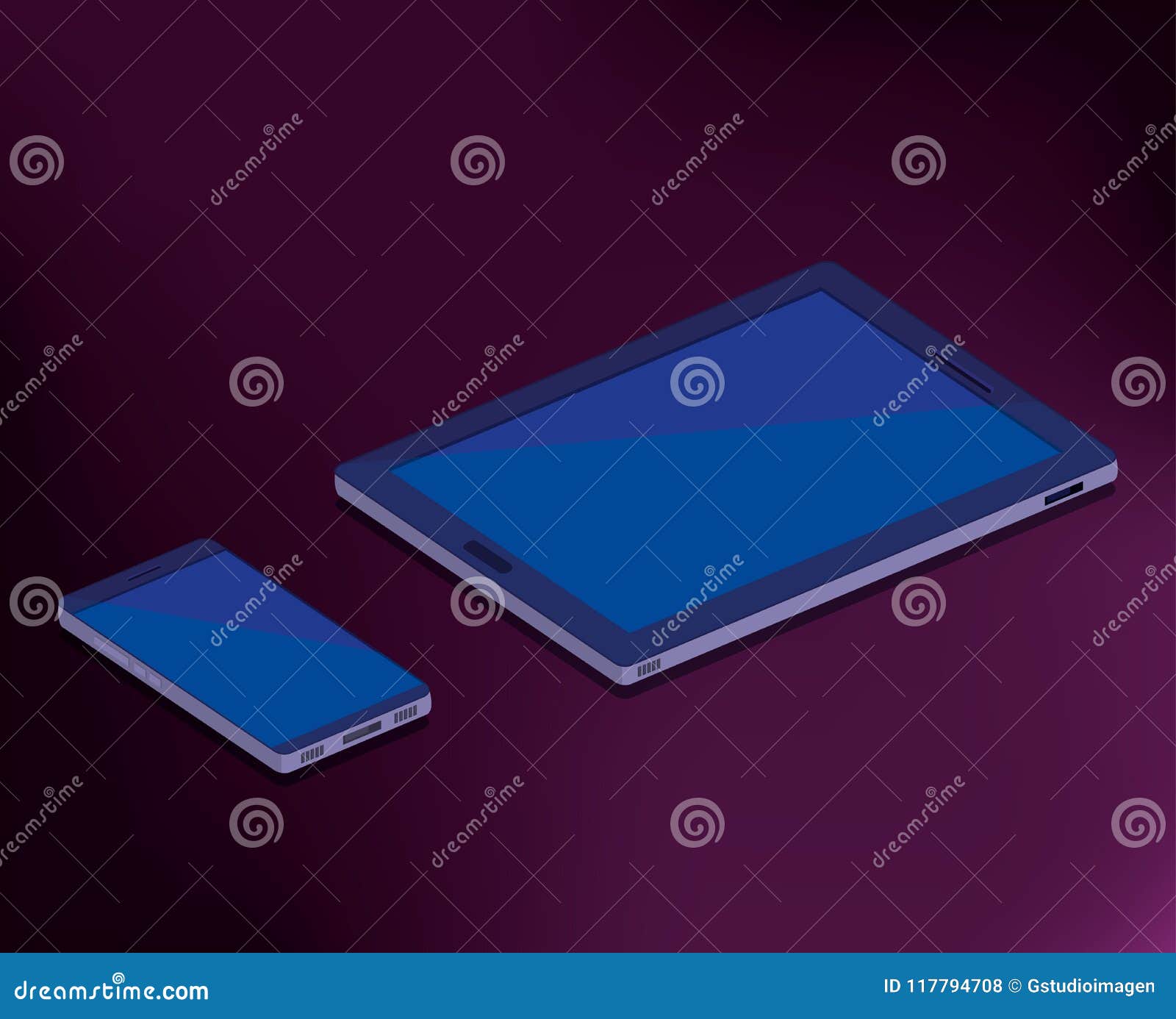 Isometric Tablet Digital Technology Stock Vector - Illustration of ...