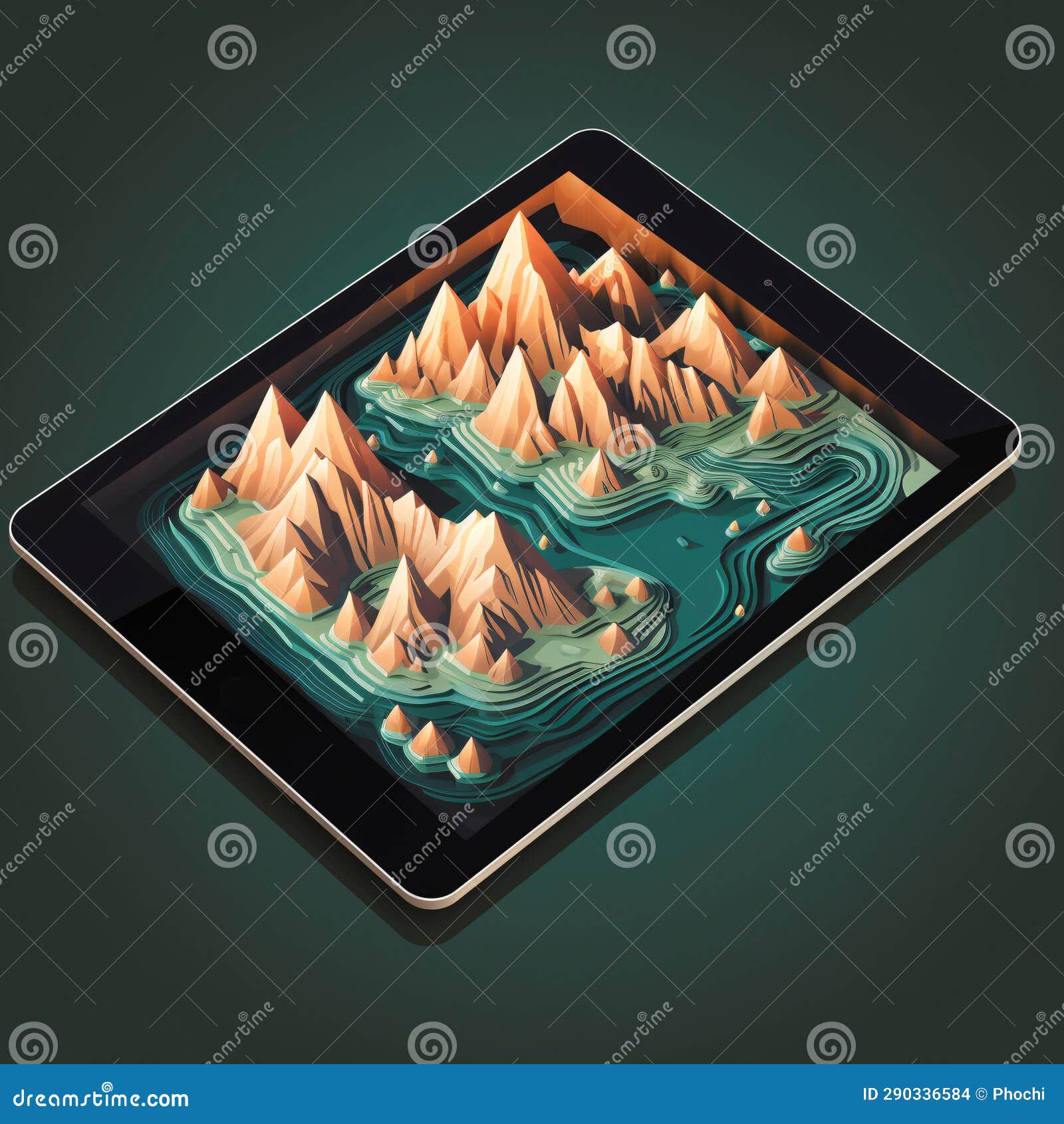.Isometric Tablet Intricate Detailed Vector Illustration Stock ...