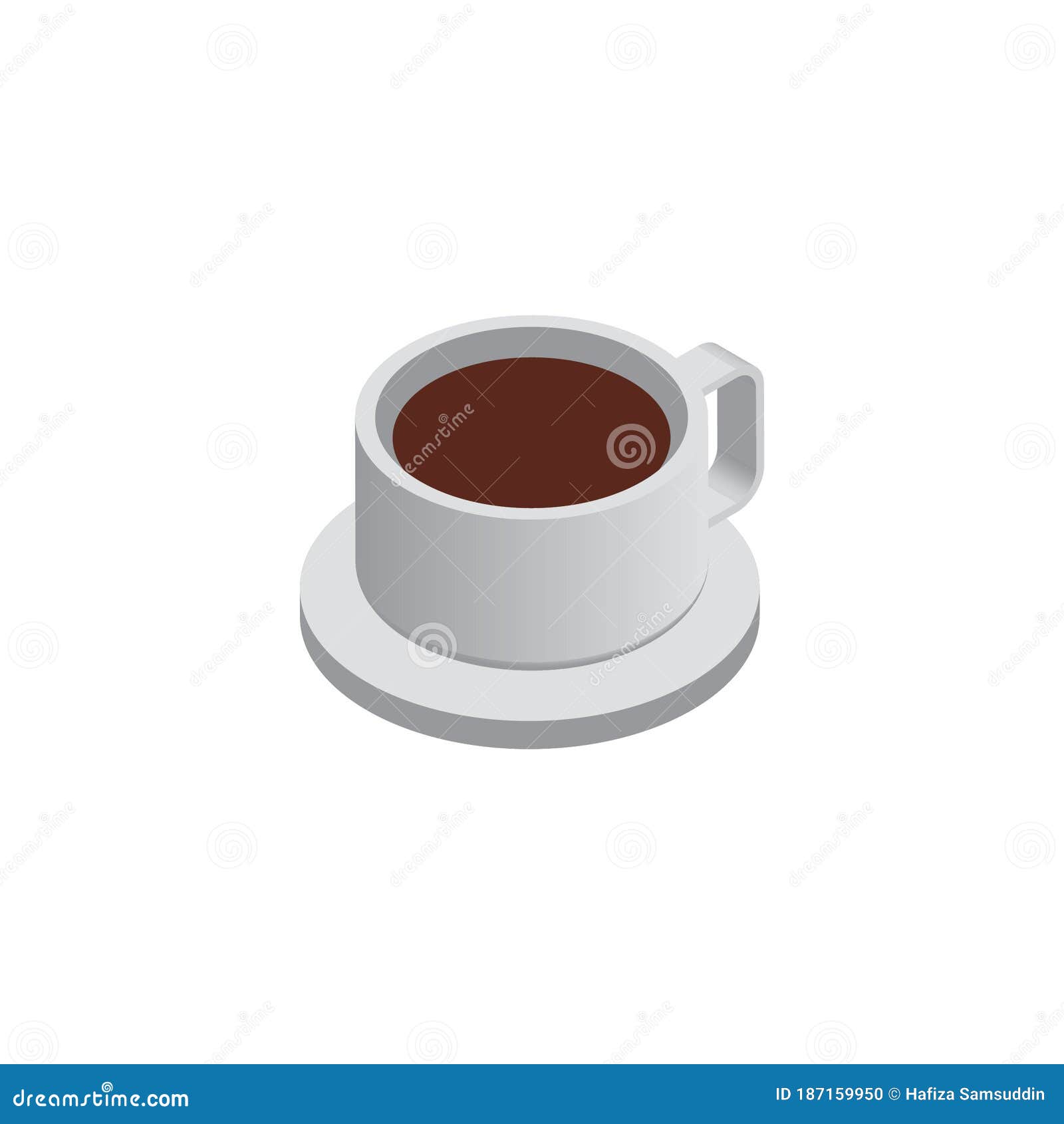Isometric Tea Cup. Vector Illustration Decorative Design Stock Vector ...