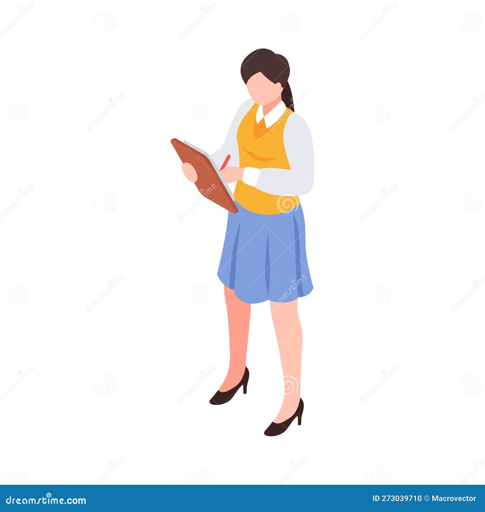 Isometric Teacher Character Stock Vector - Illustration of design ...