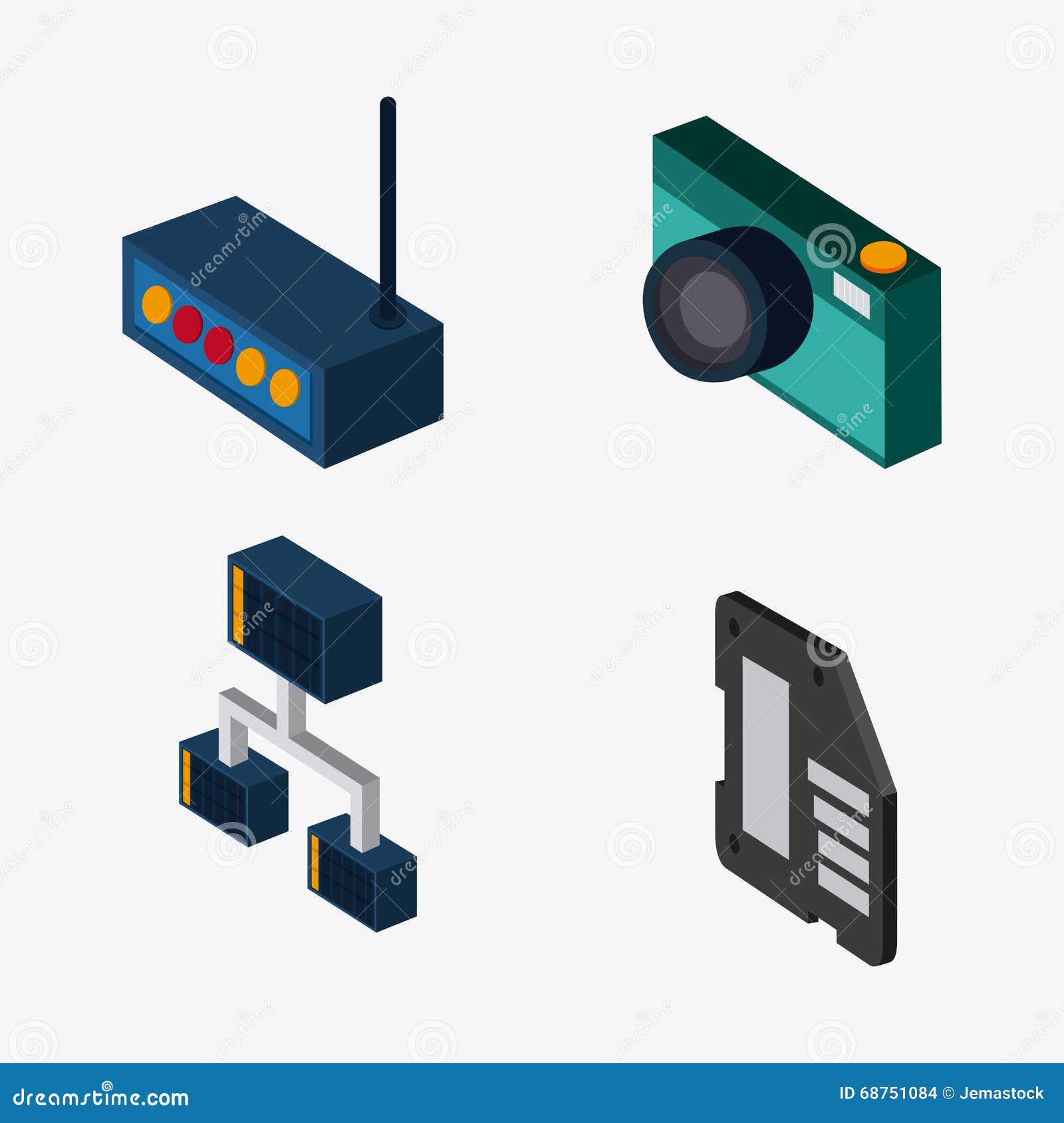 Isometric Technology Design Stock Vector - Illustration of office ...