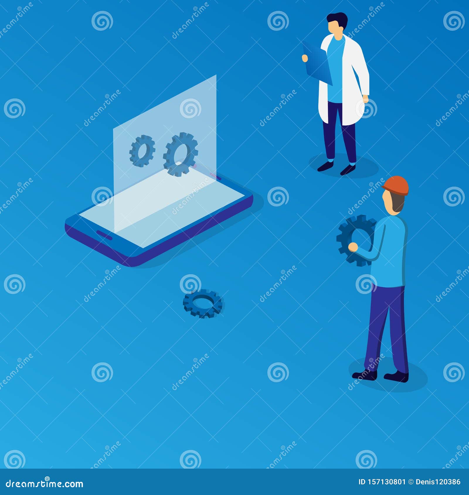 Isometric test lab stock illustration. Illustration of engineering ...