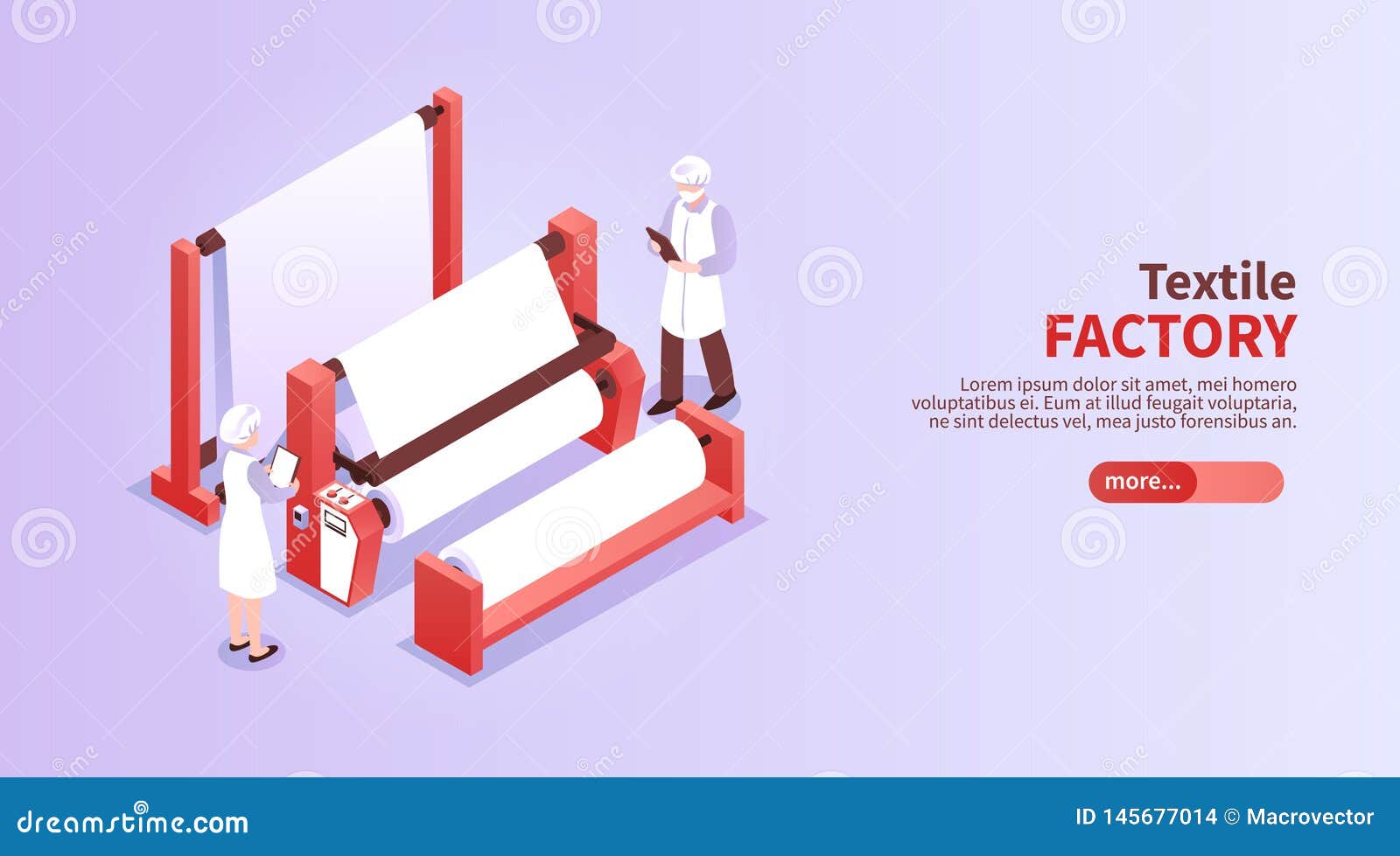 Textile Factory Isometric Flowchart Cartoon Vector | CartoonDealer.com ...