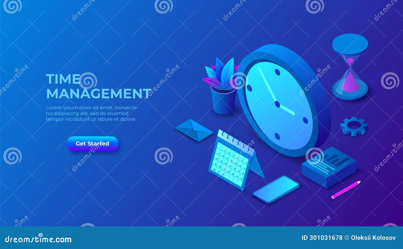 Work Schedule, Working Environment Vector Illustration | CartoonDealer ...