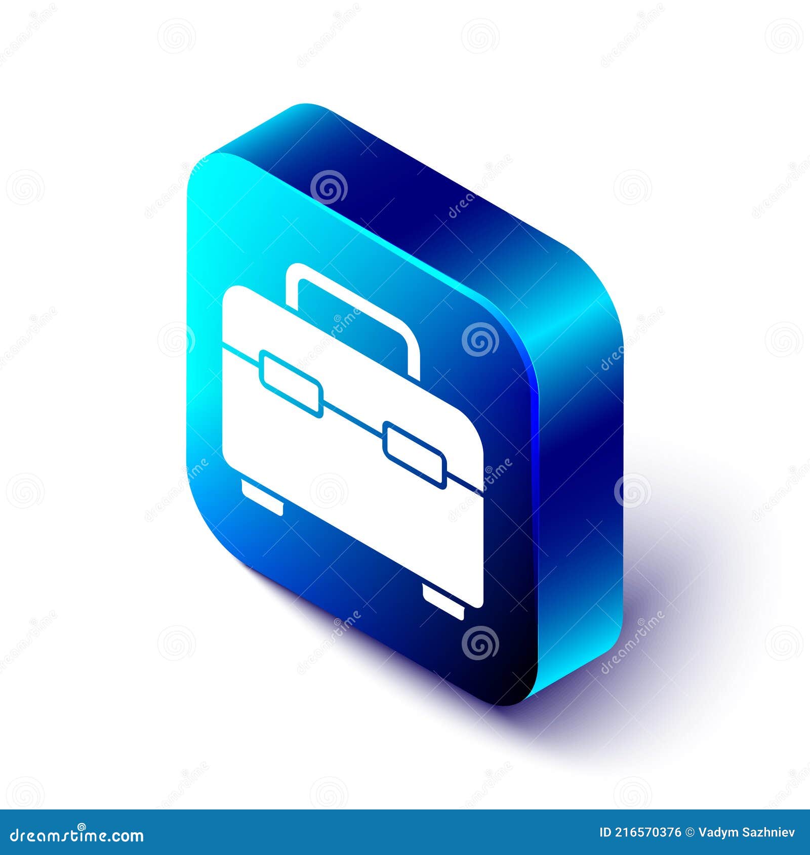 Isometric Toolbox Icon Isolated on White Background. Tool Box Sign ...