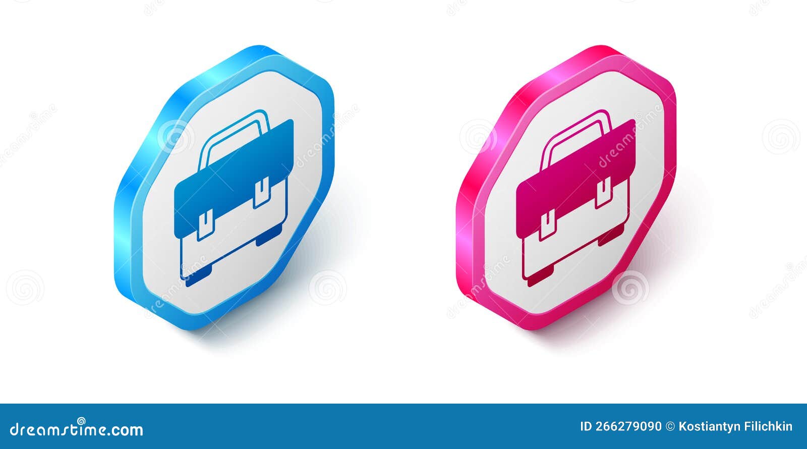Isometric Toolbox Icon Isolated on White Background. Tool Box Sign ...