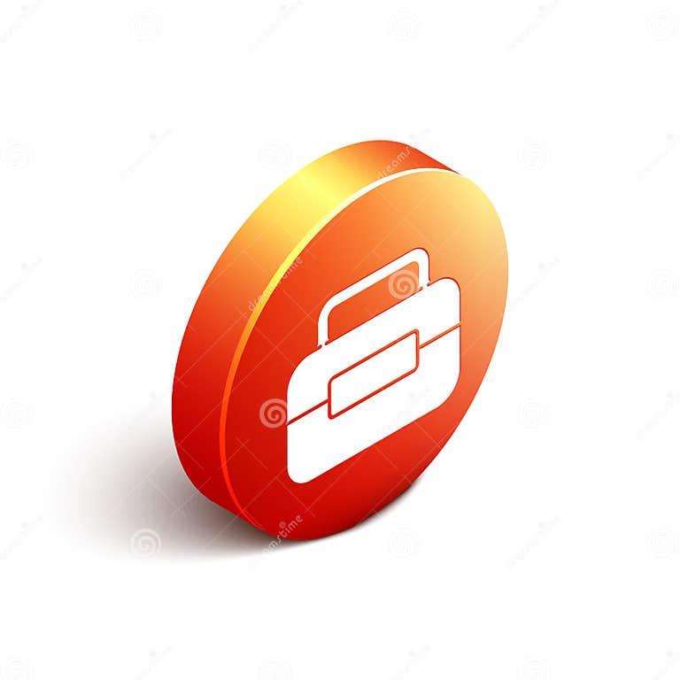 Isometric Toolbox Icon Isolated on White Background. Tool Box Sign ...