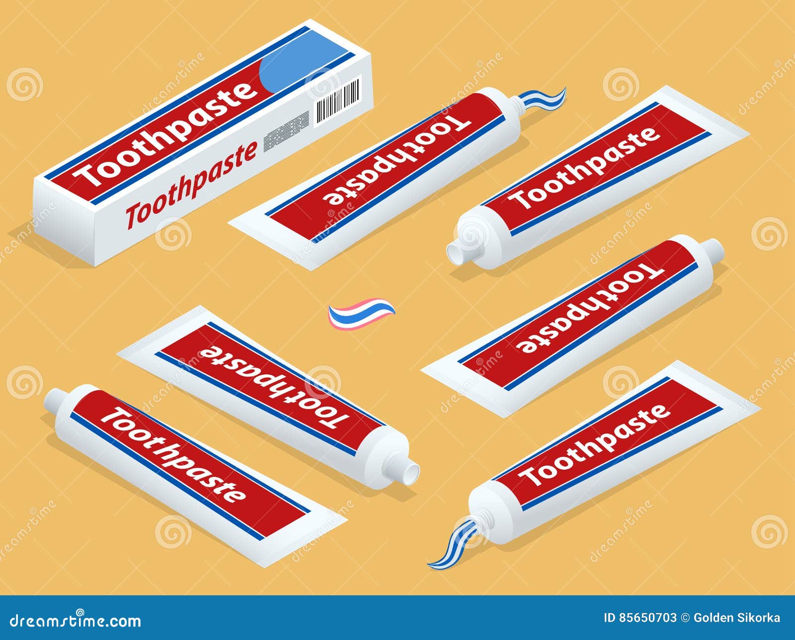 Isometric Toothpaste Illustration | CartoonDealer.com #223970978