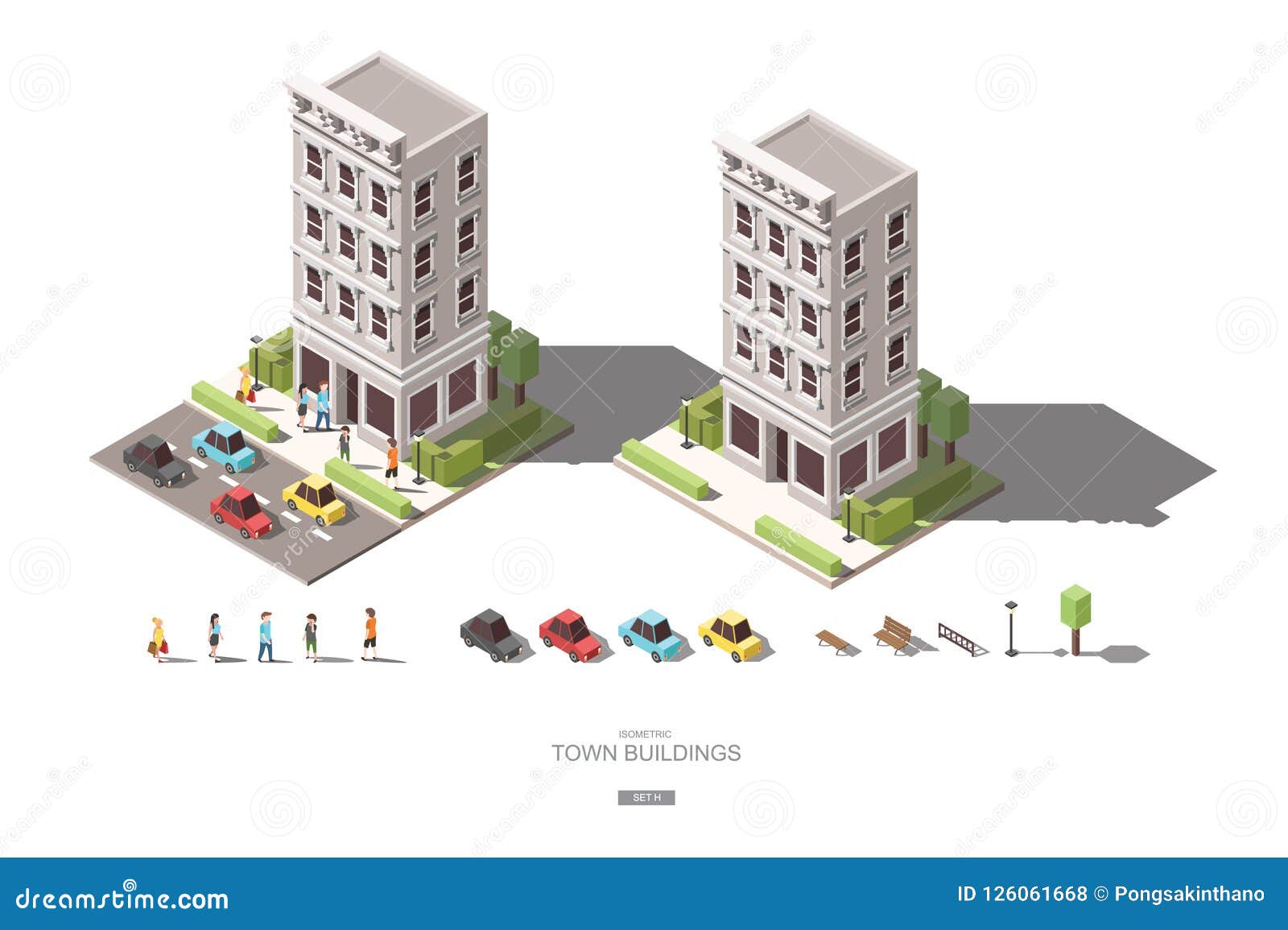 Isometric Town Map With GPS Navigation Mobile Application, Traveling ...