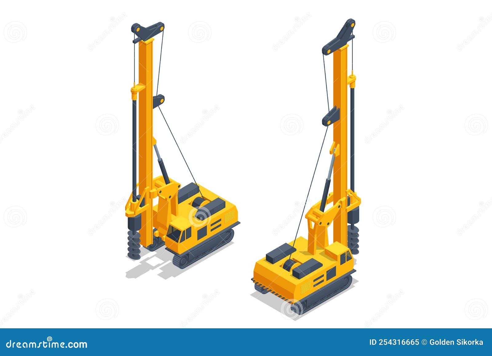 Isometric Track Drilling Machine. Drilling Tractor Working in the Mine ... Isometric Track Drilling Machine. Drilling Tractor Working in the Mine ...