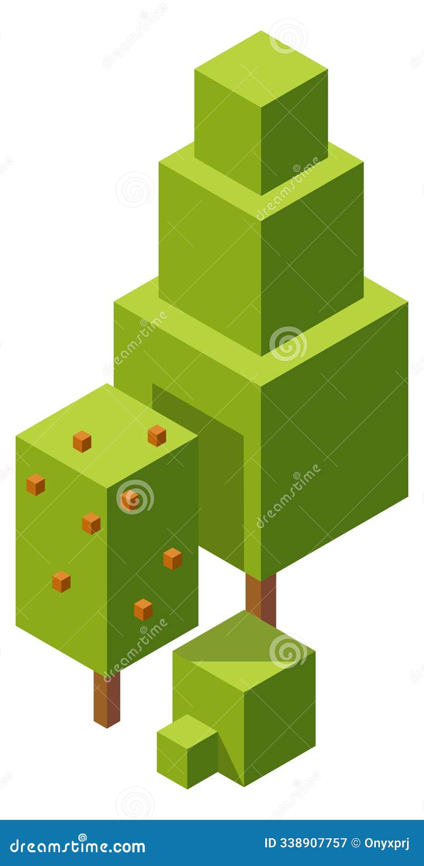 Isometric Tree Low Poly Icon. Forest Symbol Stock Vector - Illustration ...