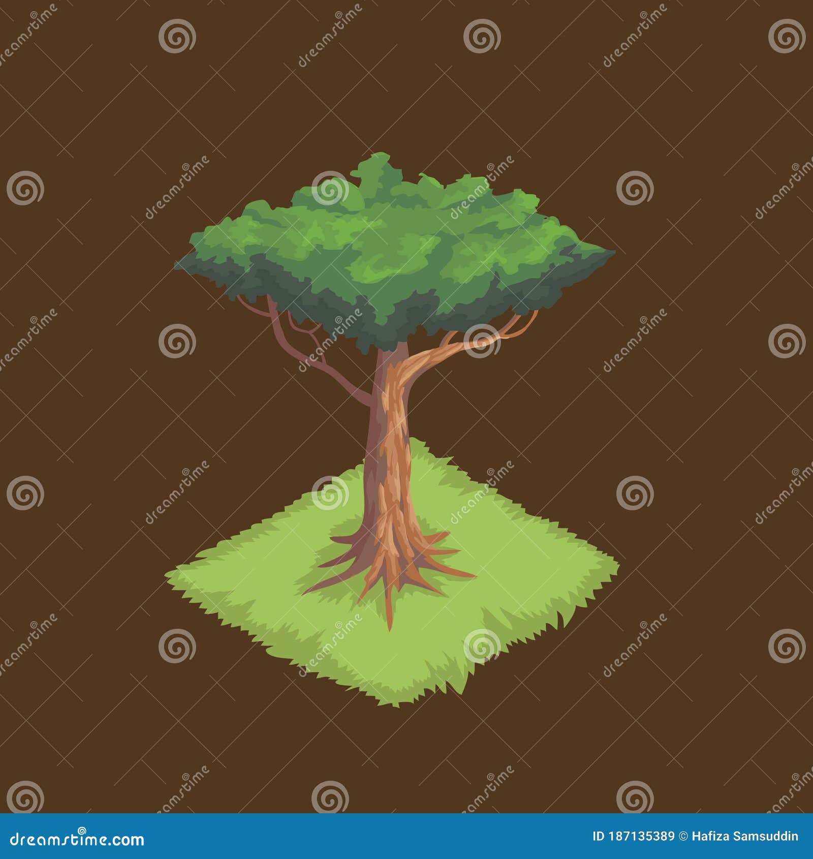 Isometric Tree. Vector Illustration Decorative Design Stock Vector ...