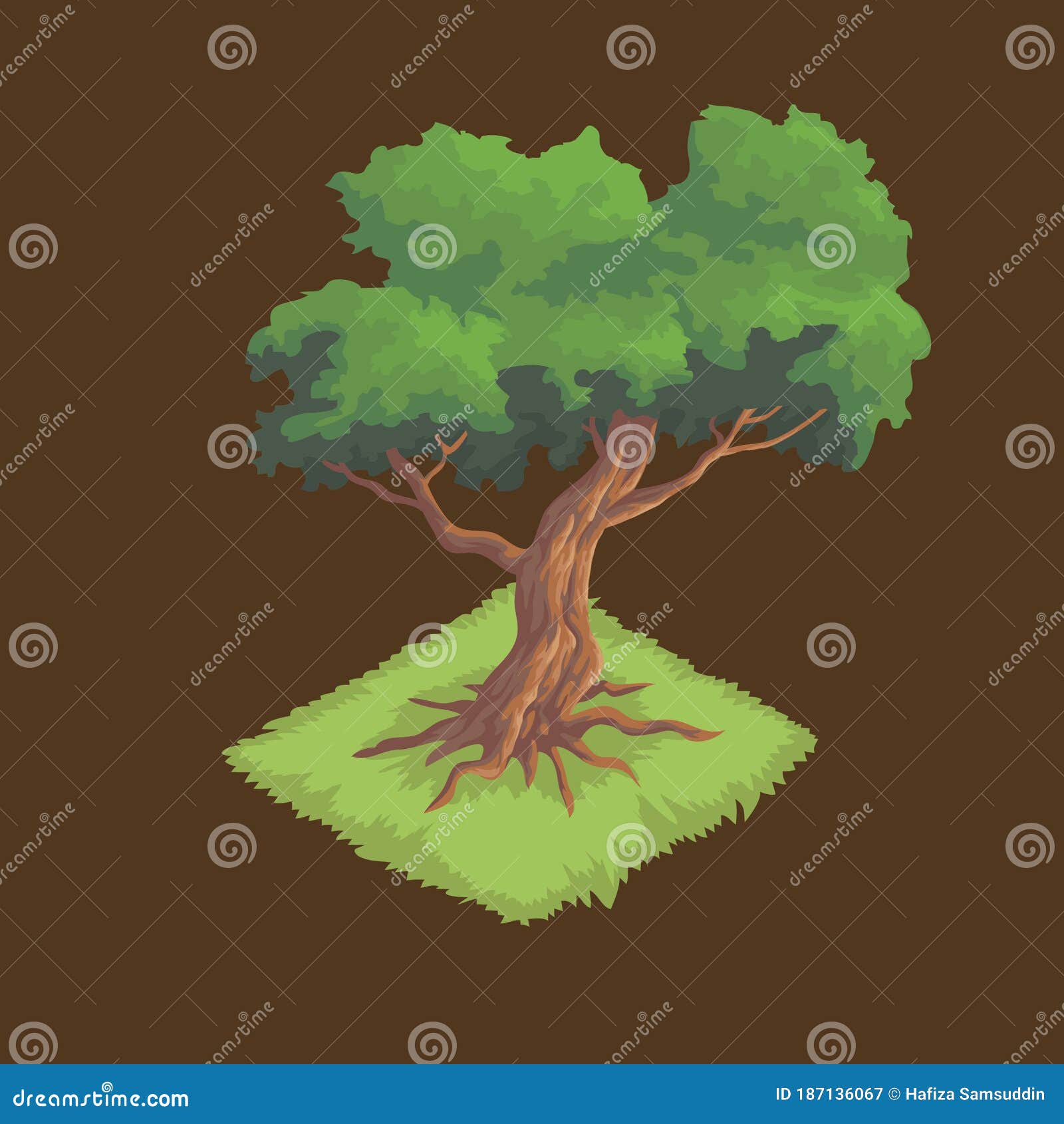 Isometric Tree. Vector Illustration Decorative Design Stock Vector ...
