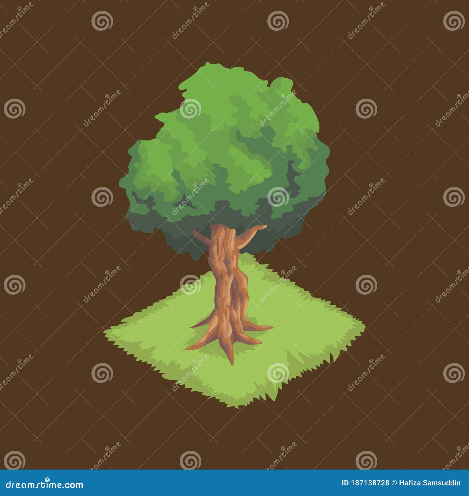 Isometric Tree. Vector Illustration Decorative Design Stock Vector ...