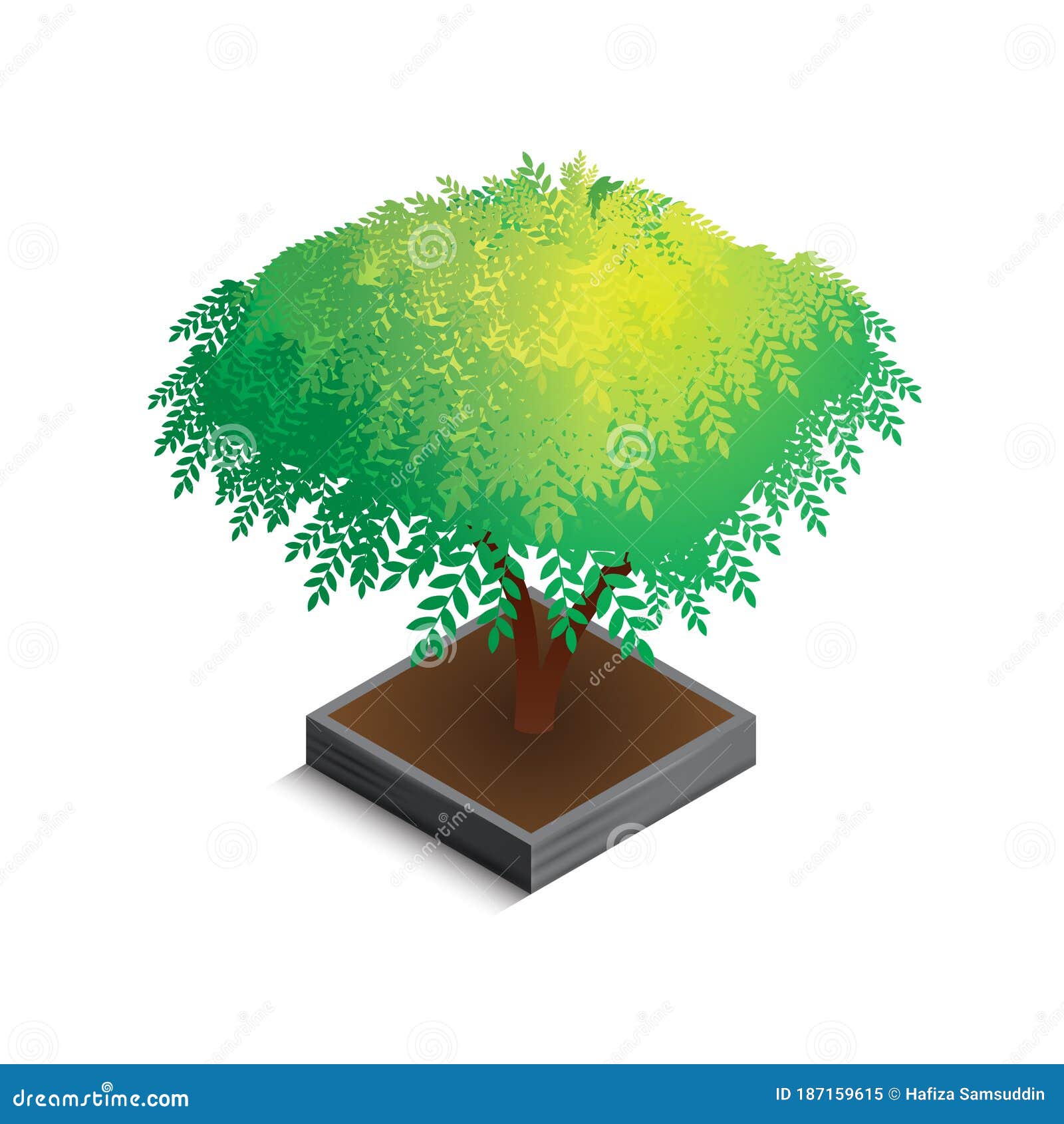 Isometric Tree. Vector Illustration Decorative Design Stock Vector ...