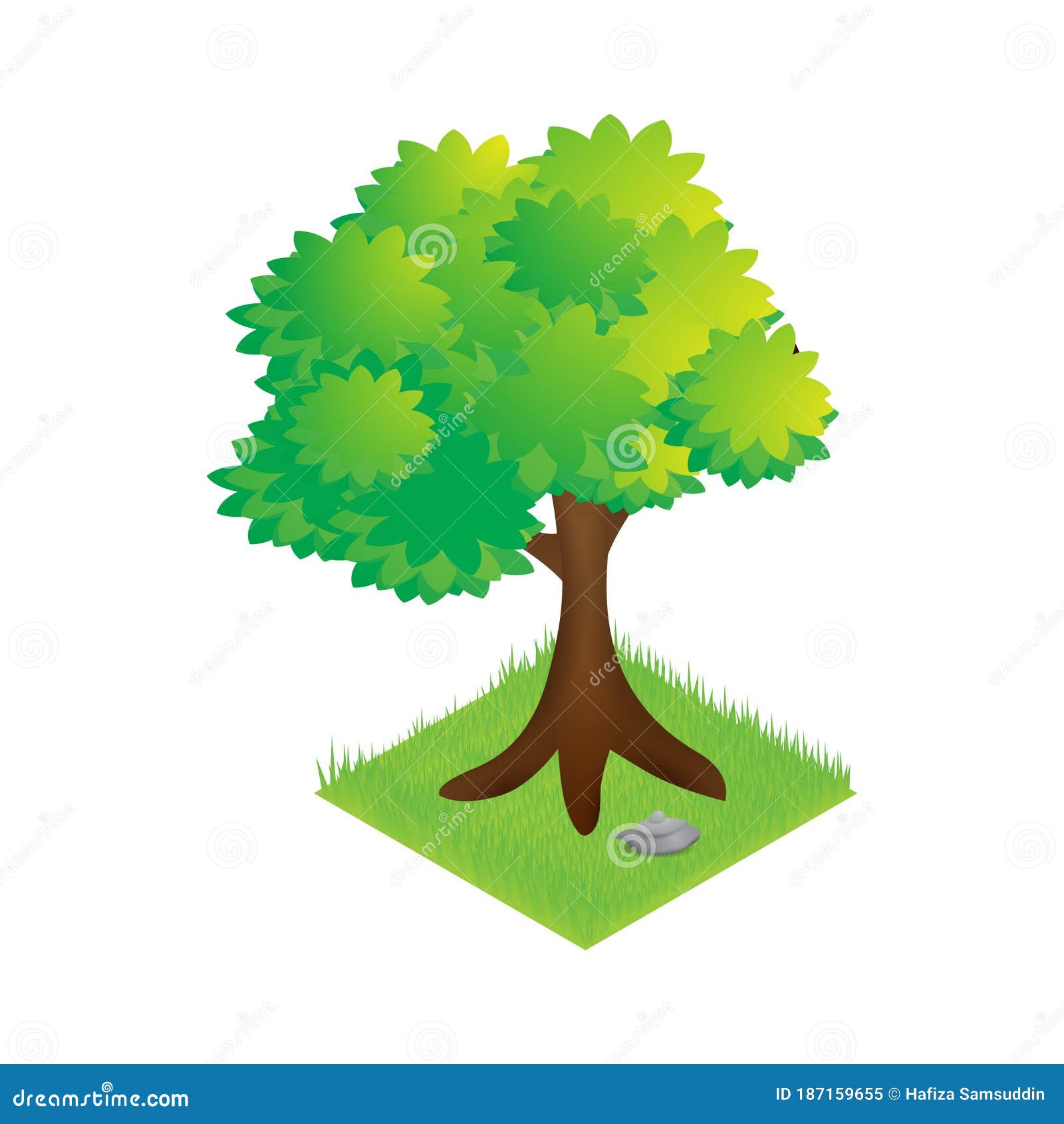 Isometric Tree. Vector Illustration Decorative Design Stock Vector ...