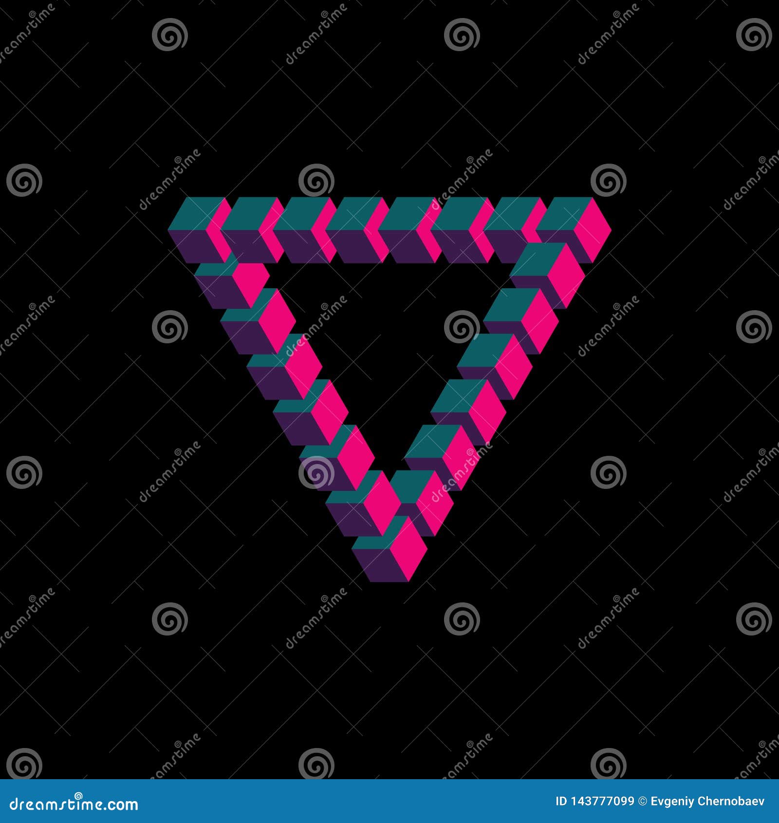 Isometric Triangle Logo. Penrose Triangle Vector, Logo Design Element ... Isometric Triangle Logo. Penrose Triangle Vector, Logo Design Element ...