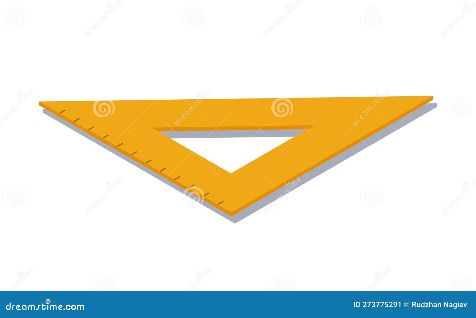 Isometric Triangle Ruler Cartoon Vector | CartoonDealer.com #273775291